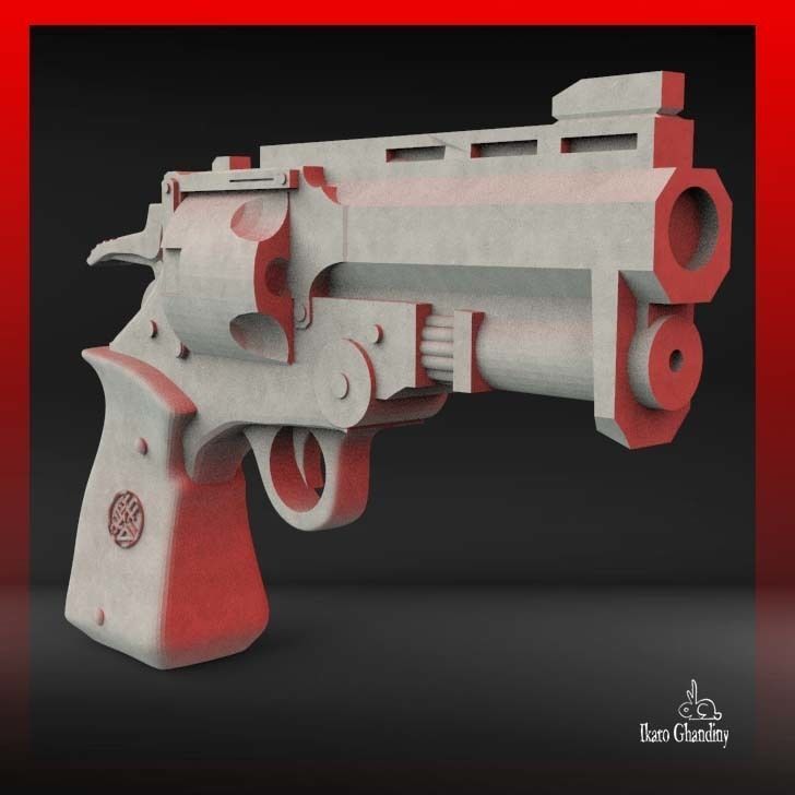 Hellboy gun 3D model 3D printable | CGTrader