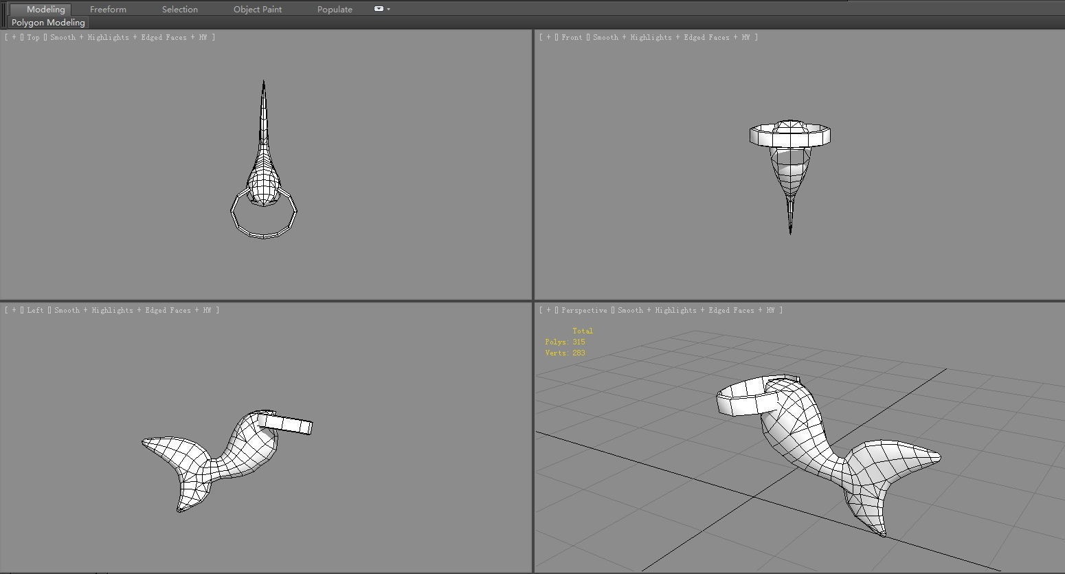 3d Model Cartoon Shark Tail Decoration Vr Ar Low Poly Cgtrader