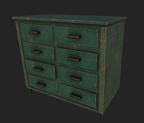 3D model Chinese Cabinet 4K PBR GameReady VR / AR / low-poly | CGTrader