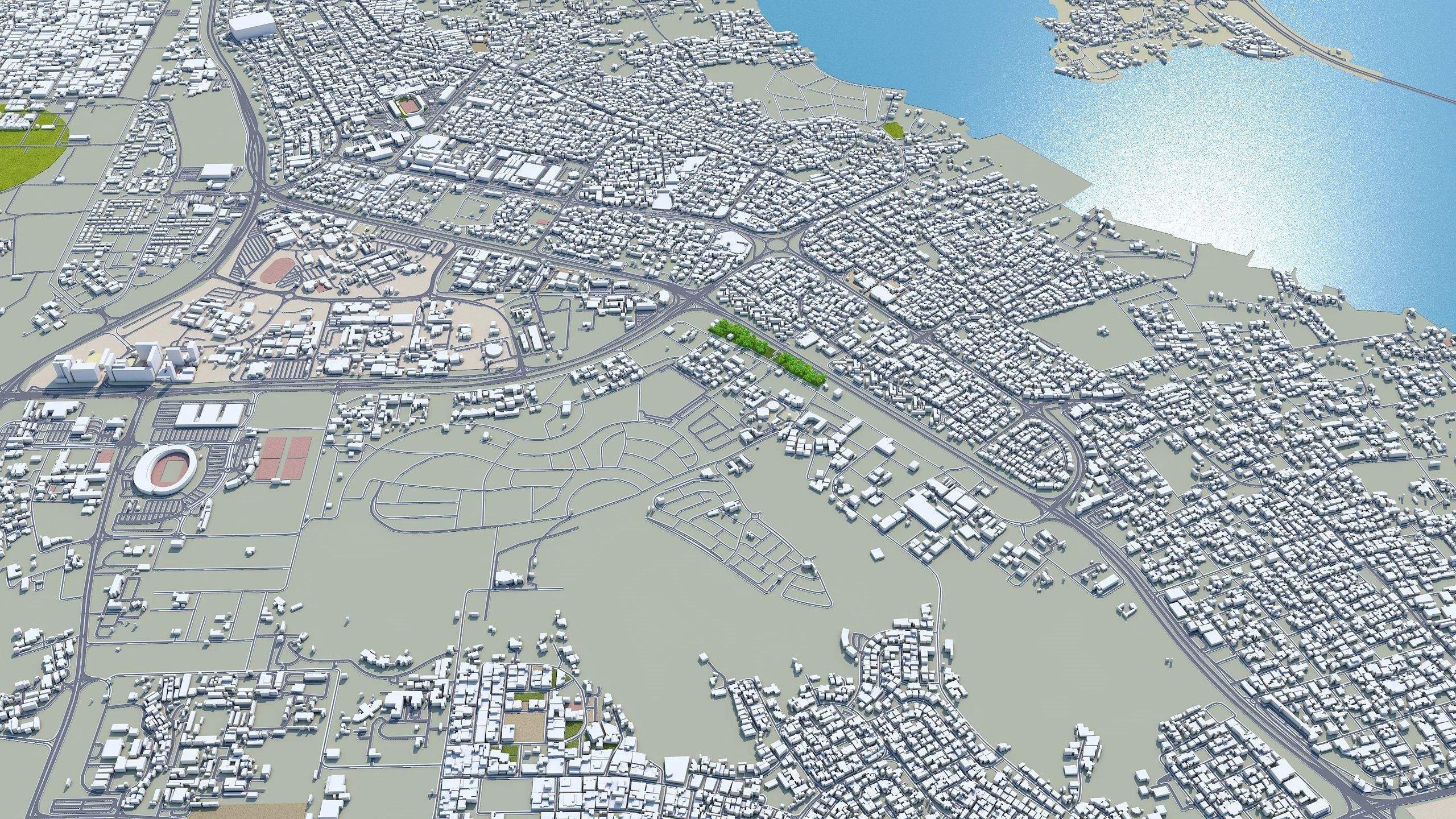 3D model Riffa Bahrain 15km VR / AR / low-poly | CGTrader