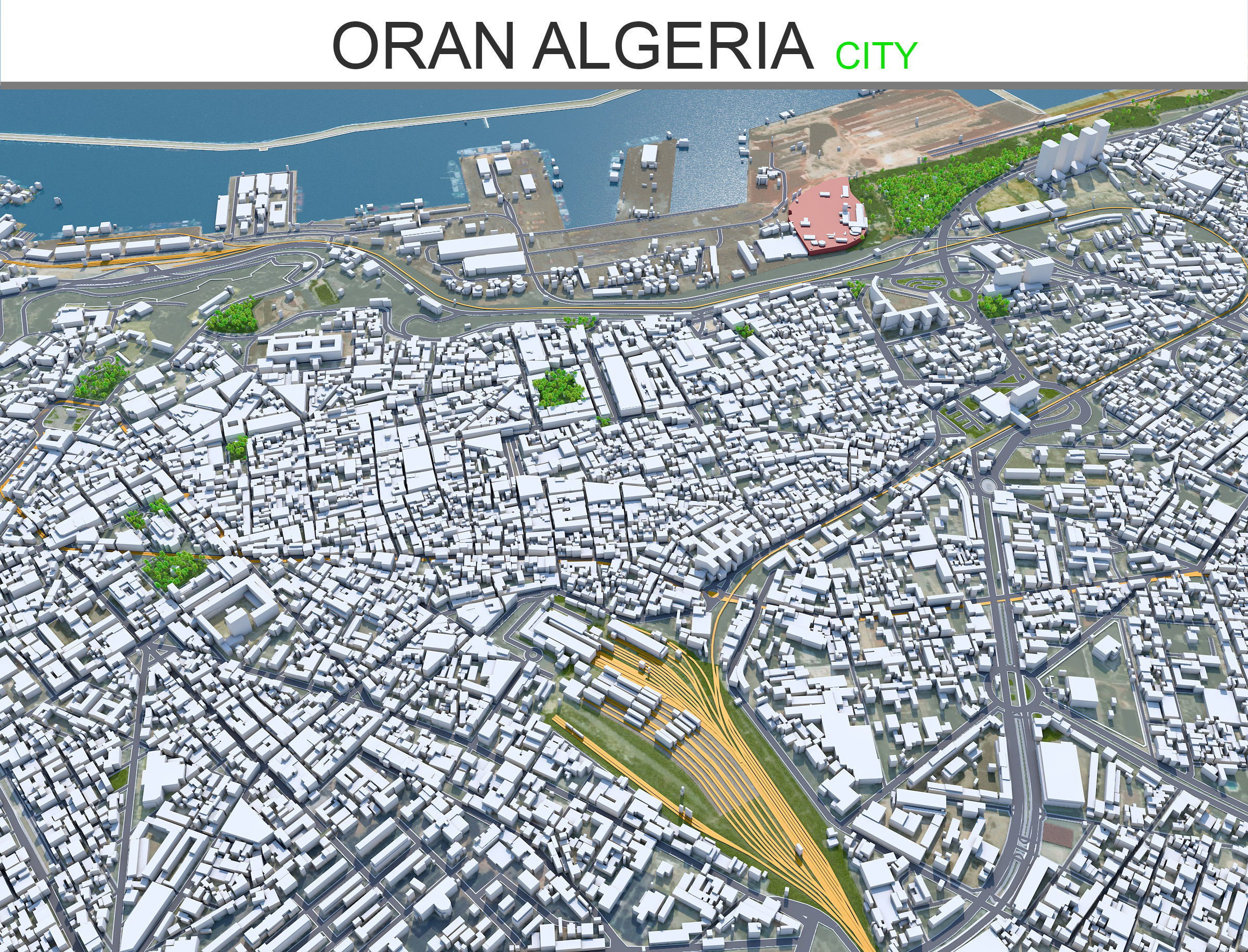 3D model Oran City Algeria 30km VR / AR / low-poly | CGTrader