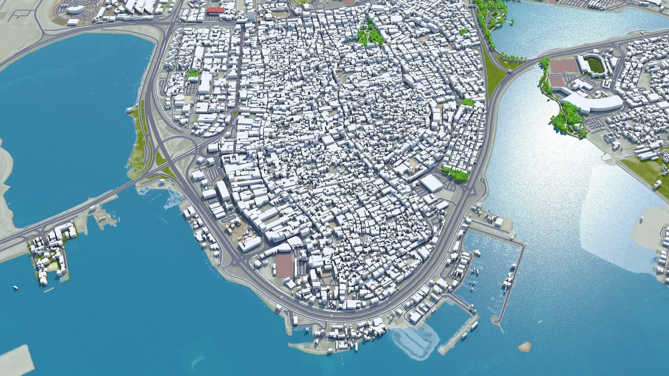 3D model Muharraq Bahrain 20km VR / AR / low-poly | CGTrader