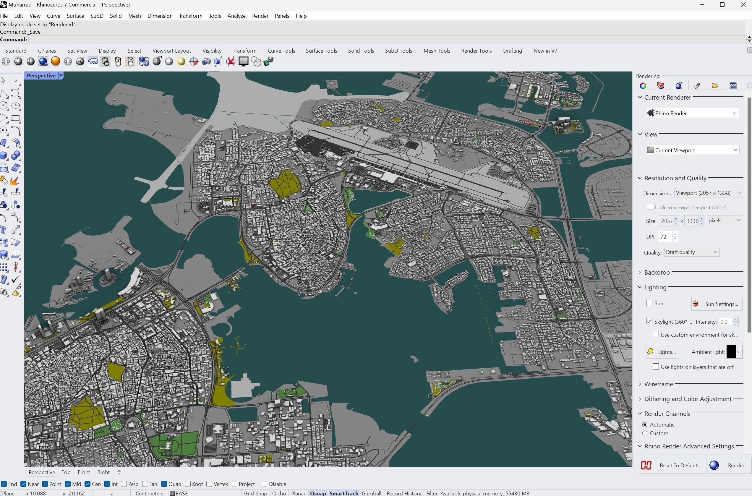 3D model Muharraq Bahrain 20km VR / AR / low-poly | CGTrader
