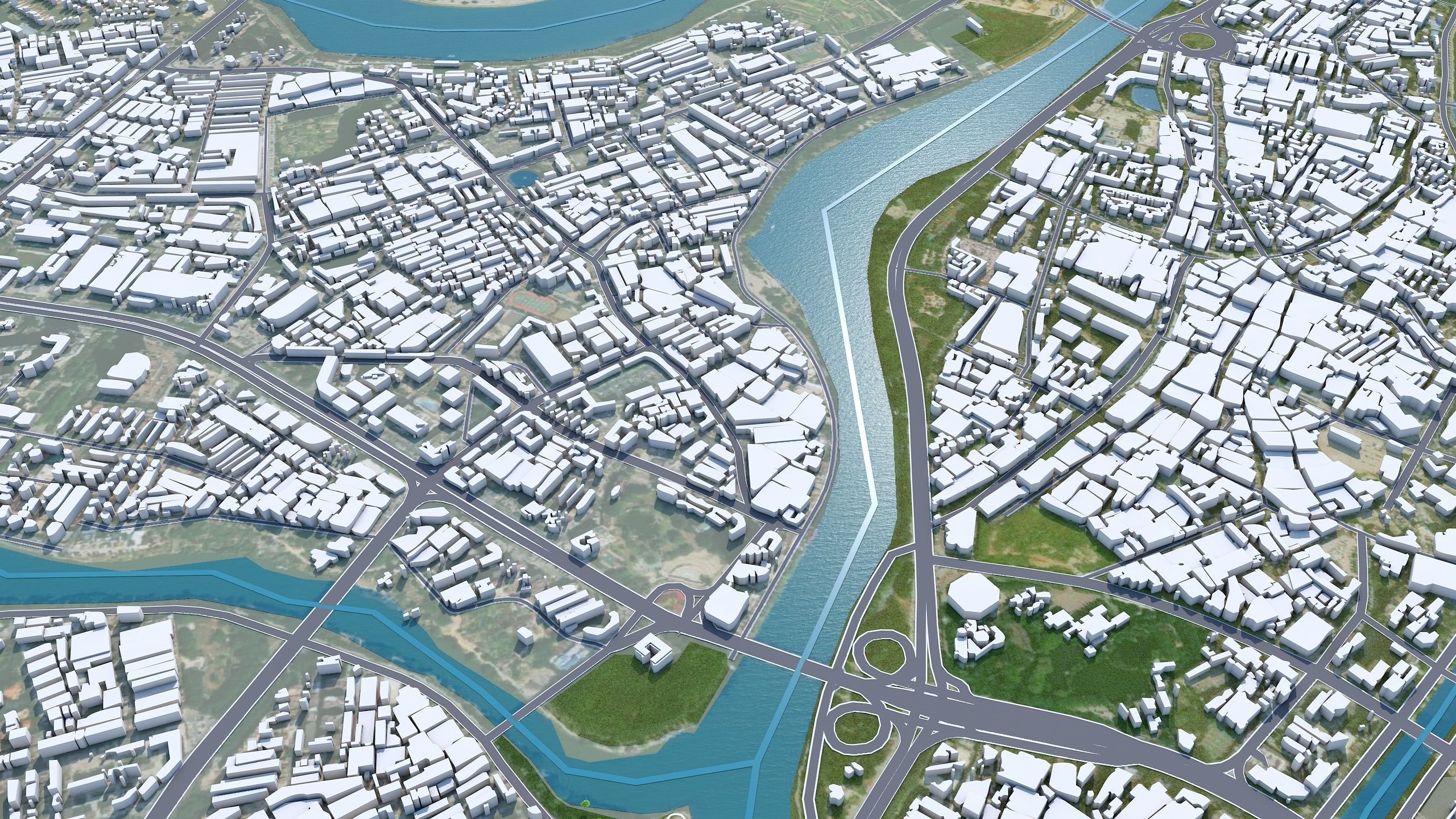 3D model Dongguan Guangdong Province China 50km AI VR / AR / low-poly ...