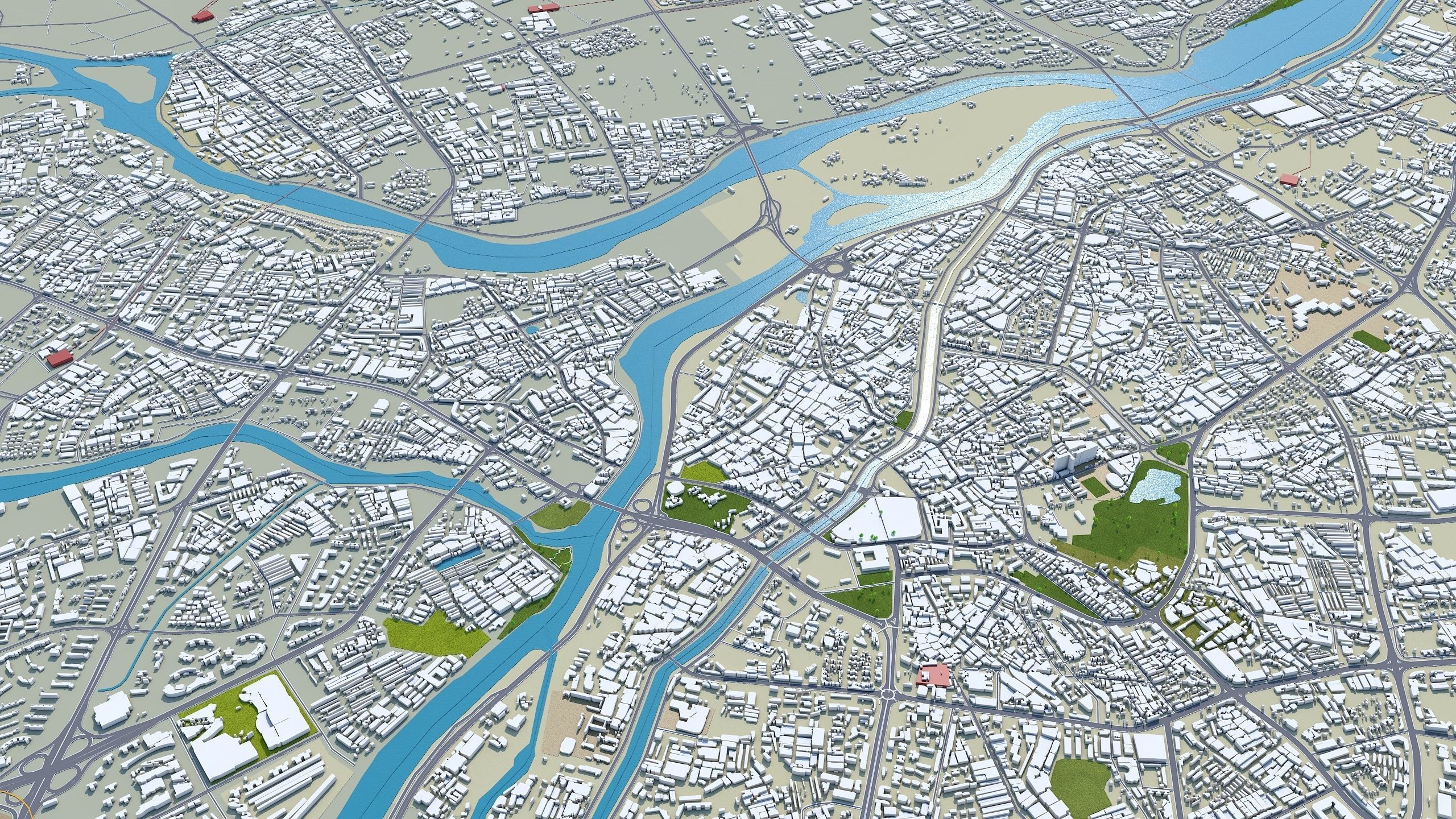 3D model Dongguan Guangdong Province China 50km AI VR / AR / low-poly ...