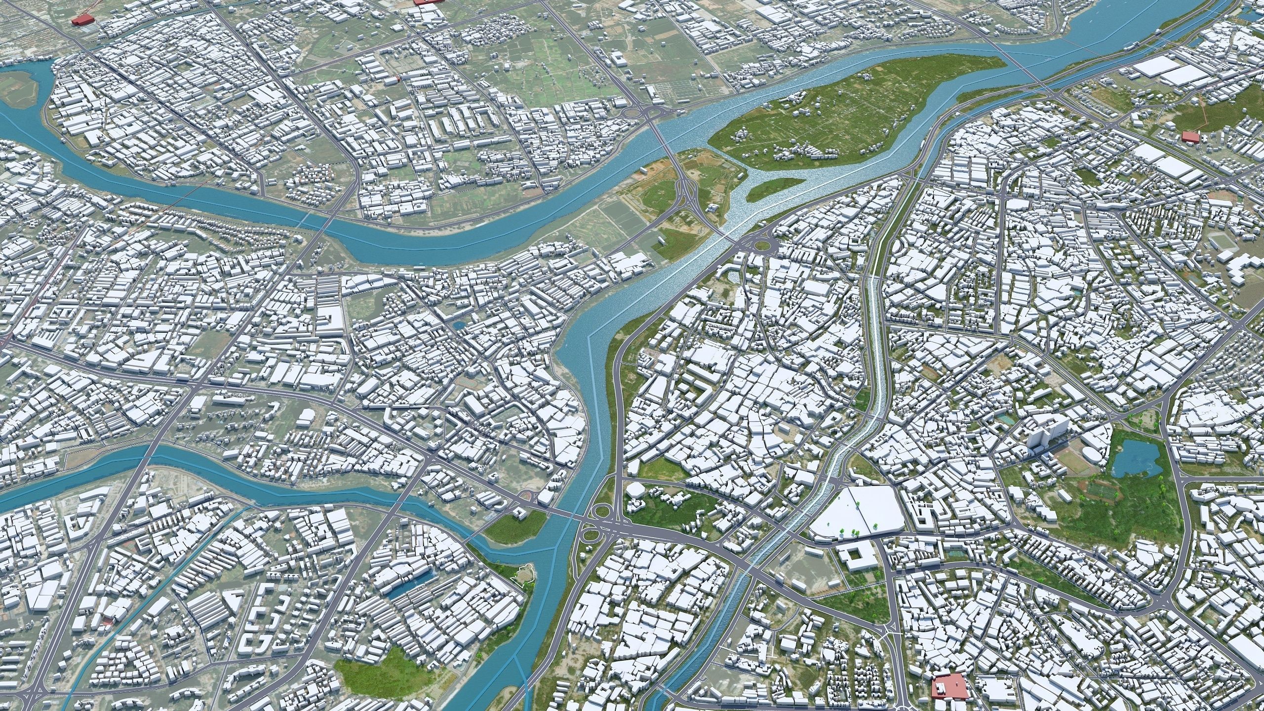 3D model Dongguan Guangdong Province China 50km AI VR / AR / low-poly ...