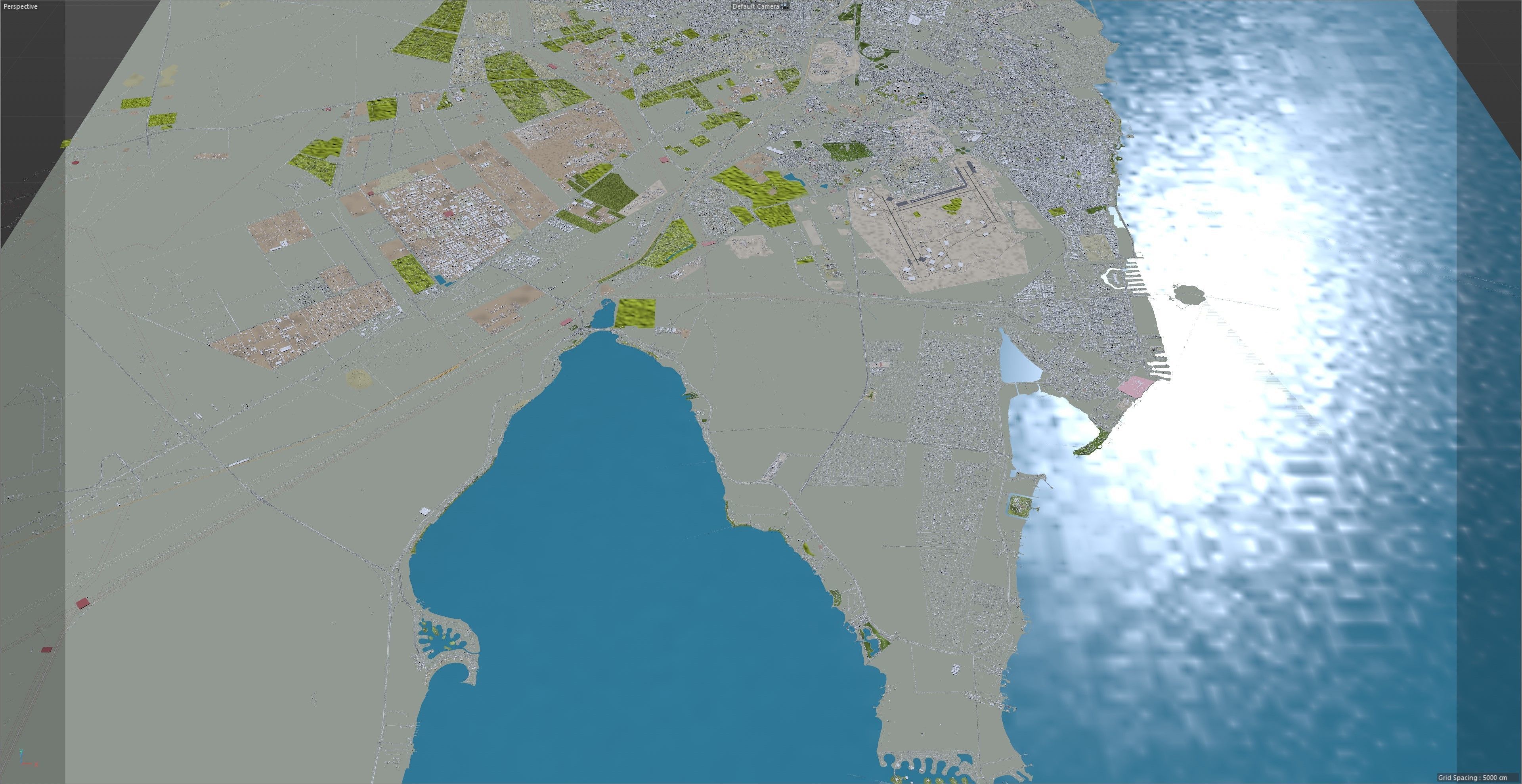 3D model Dhahran Saudi Arabia 50km VR / AR / low-poly | CGTrader