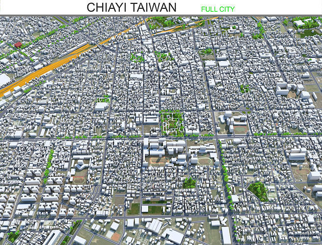 3D model Chiayi Taiwan 30km VR / AR / low-poly | CGTrader