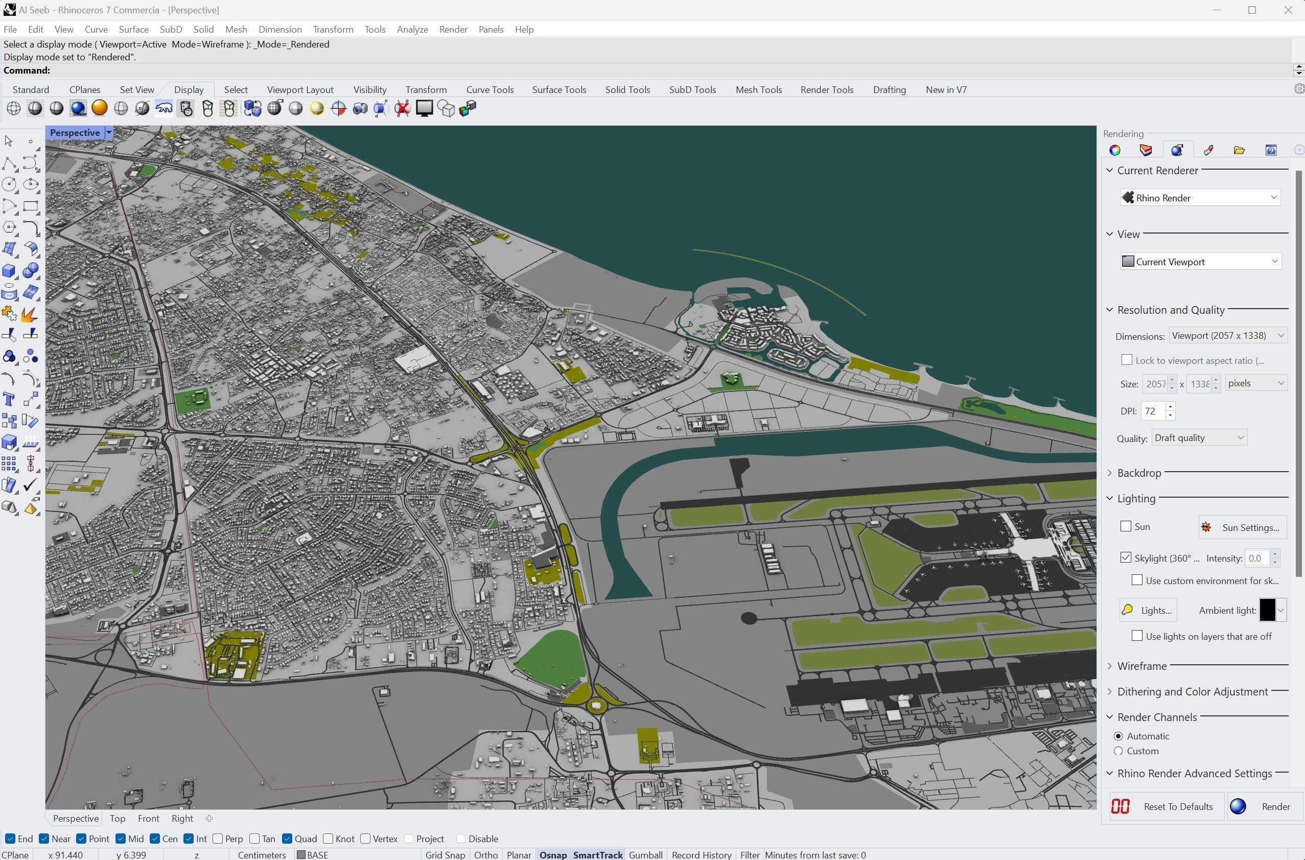 3D model Al Seeb Oman 40km AI VR / AR / low-poly | CGTrader
