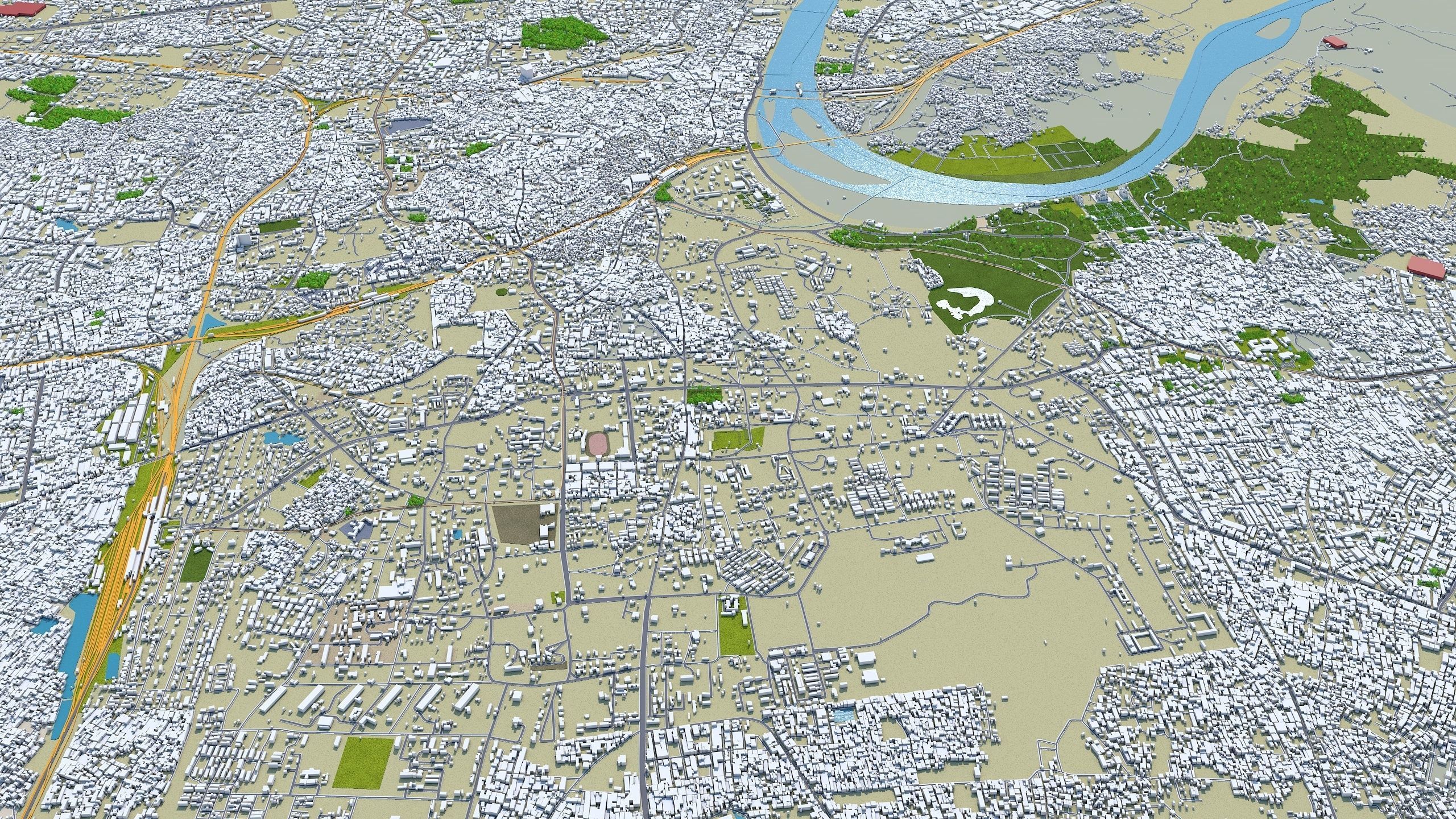 3D model Agra India 50km VR / AR / low-poly | CGTrader