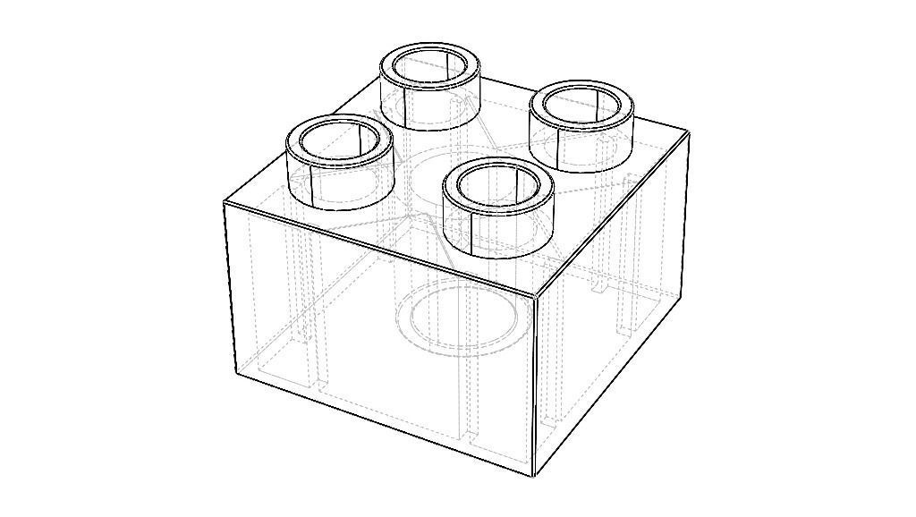 2x2 and 2x4 Building Blocks Design 3D model rigged | CGTrader