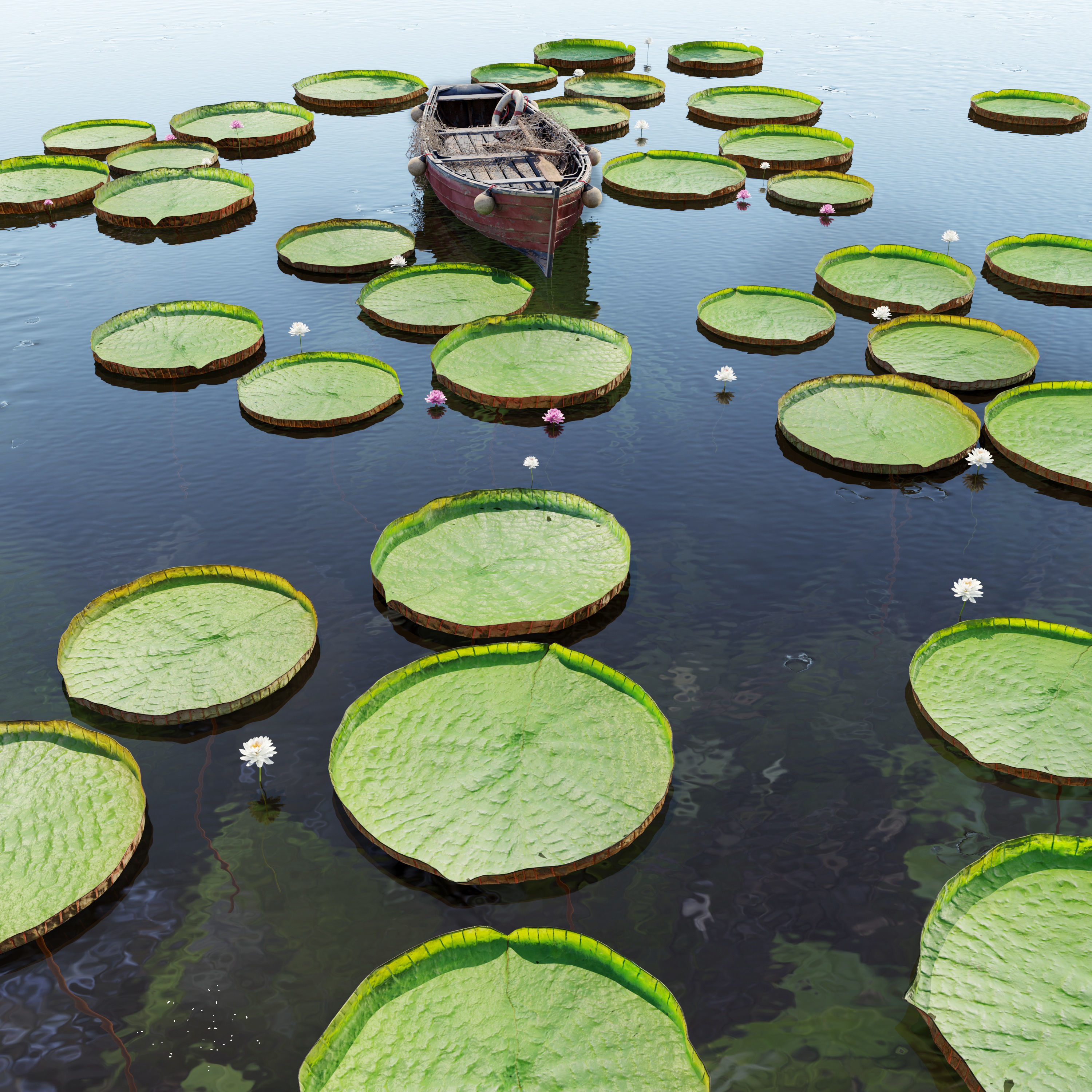 Victoria water lily 3D model | CGTrader