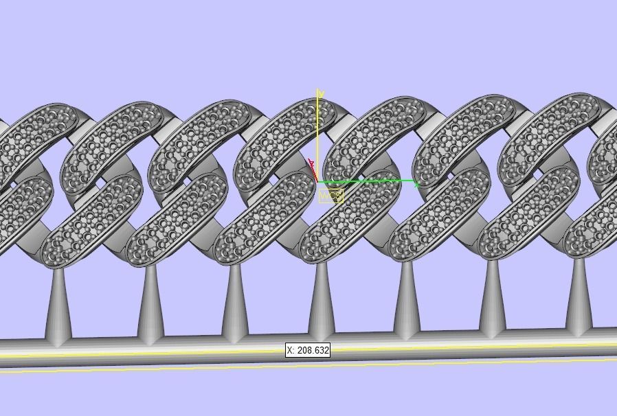 Unique Hexagon Shape Cuban Chain Cad File 3D model 3D printable | CGTrader