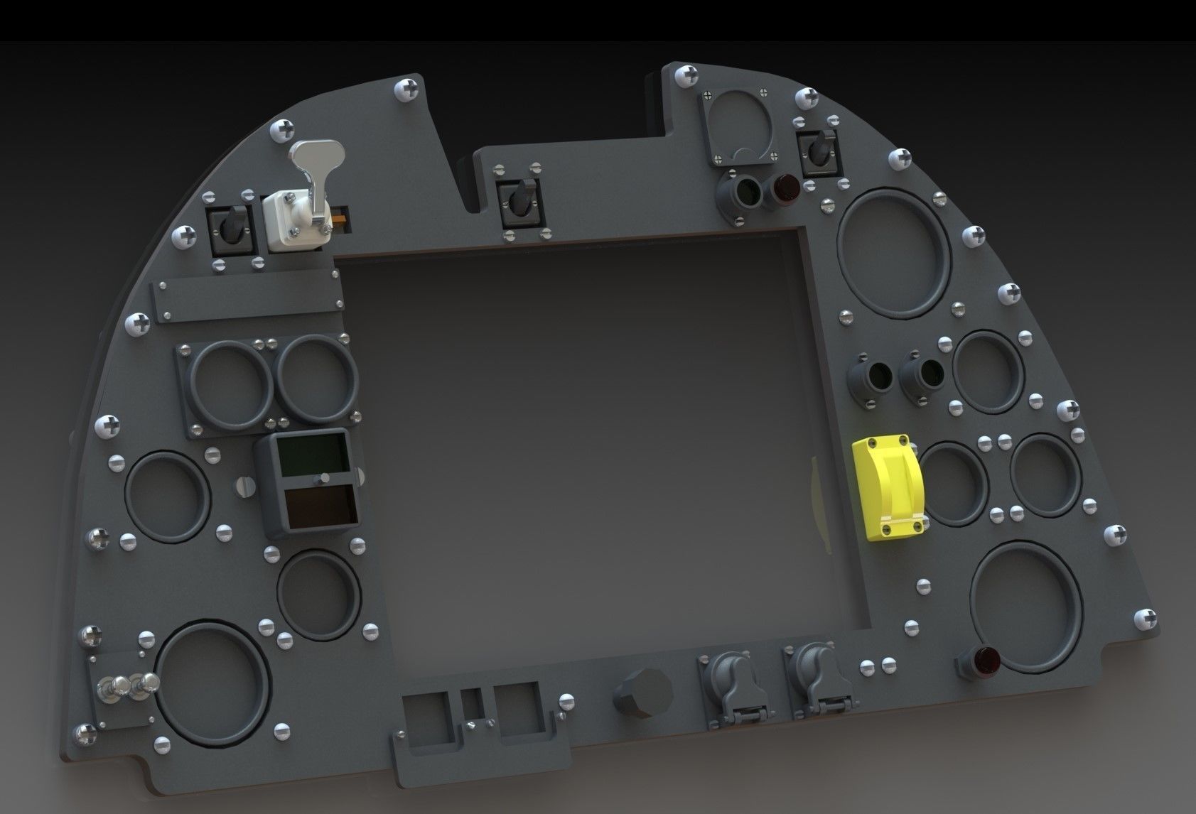 Spitfire Hight definition dashboard STL FILES 3D print model 3D model ...