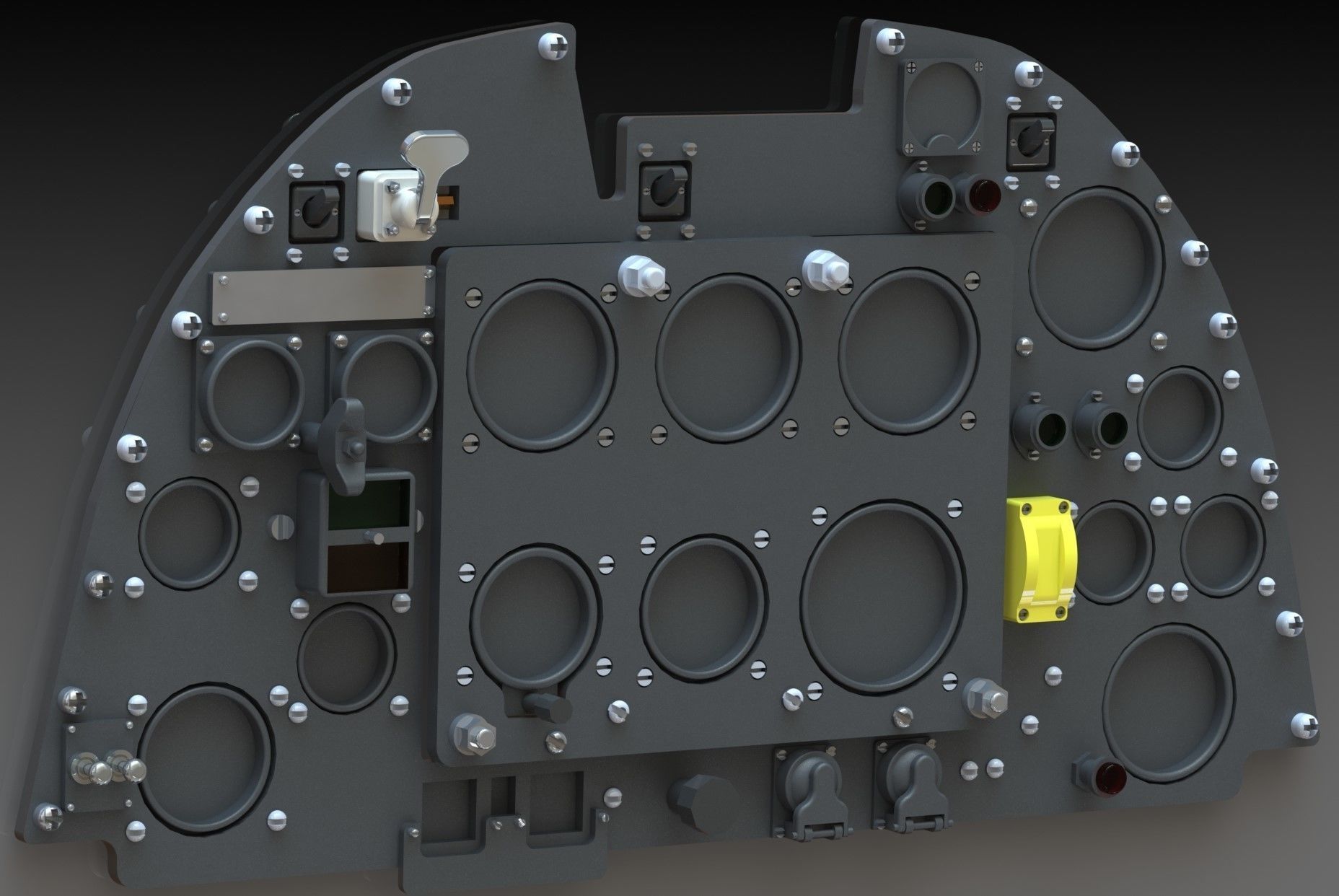 Spitfire Hight definition dashboard STL FILES 3D print model 3D model ...