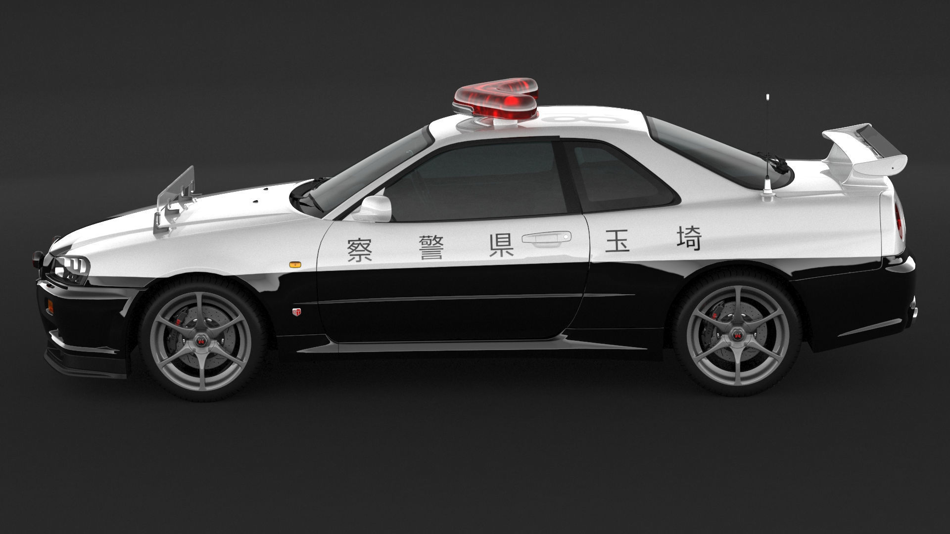 Nissan Skyline GT-R R34 Police Car 3D model | CGTrader
