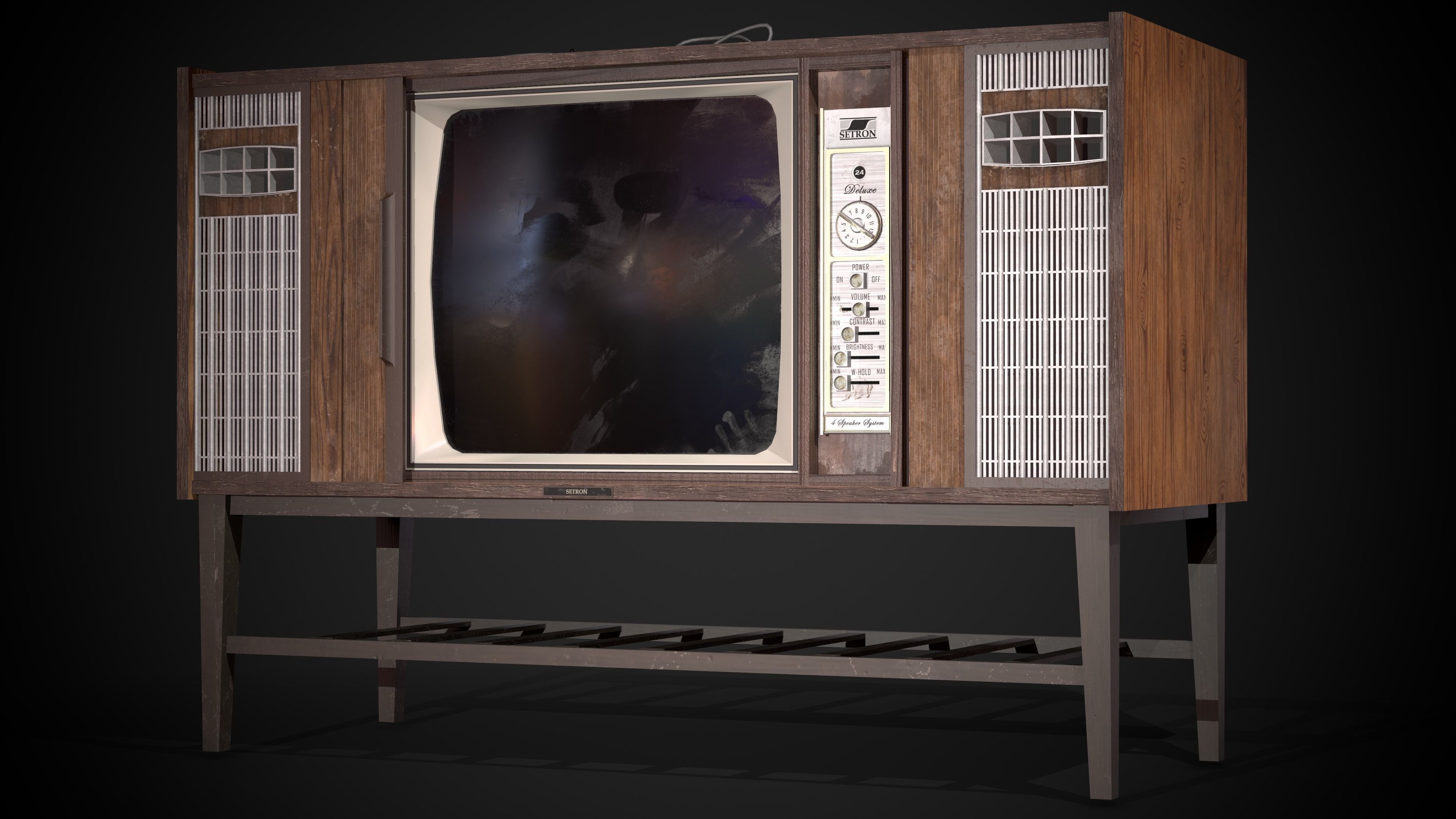 3D model Retro TV - Game Ready Asset VR / AR / low-poly | CGTrader