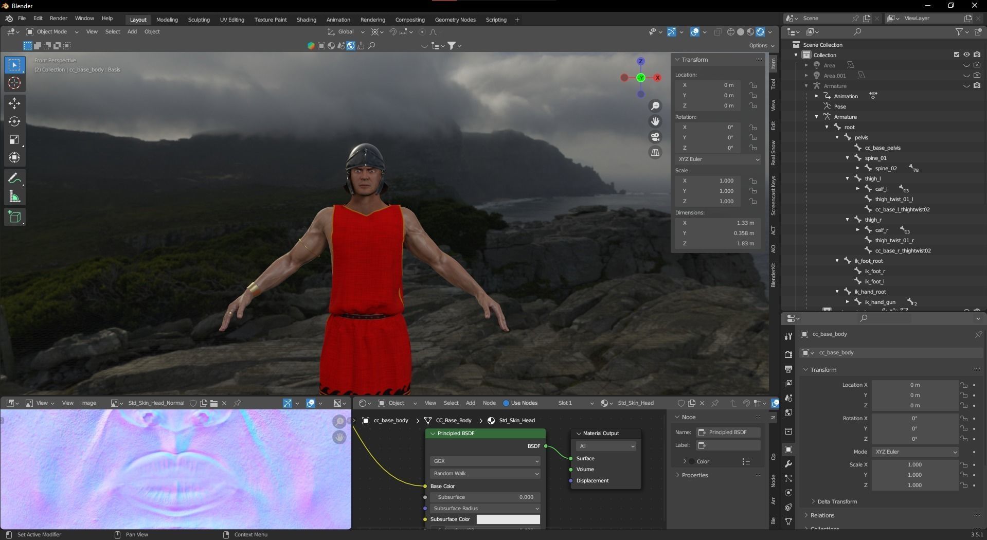 Ancient Roman Character free VR / AR / low-poly 3D model rigged | CGTrader