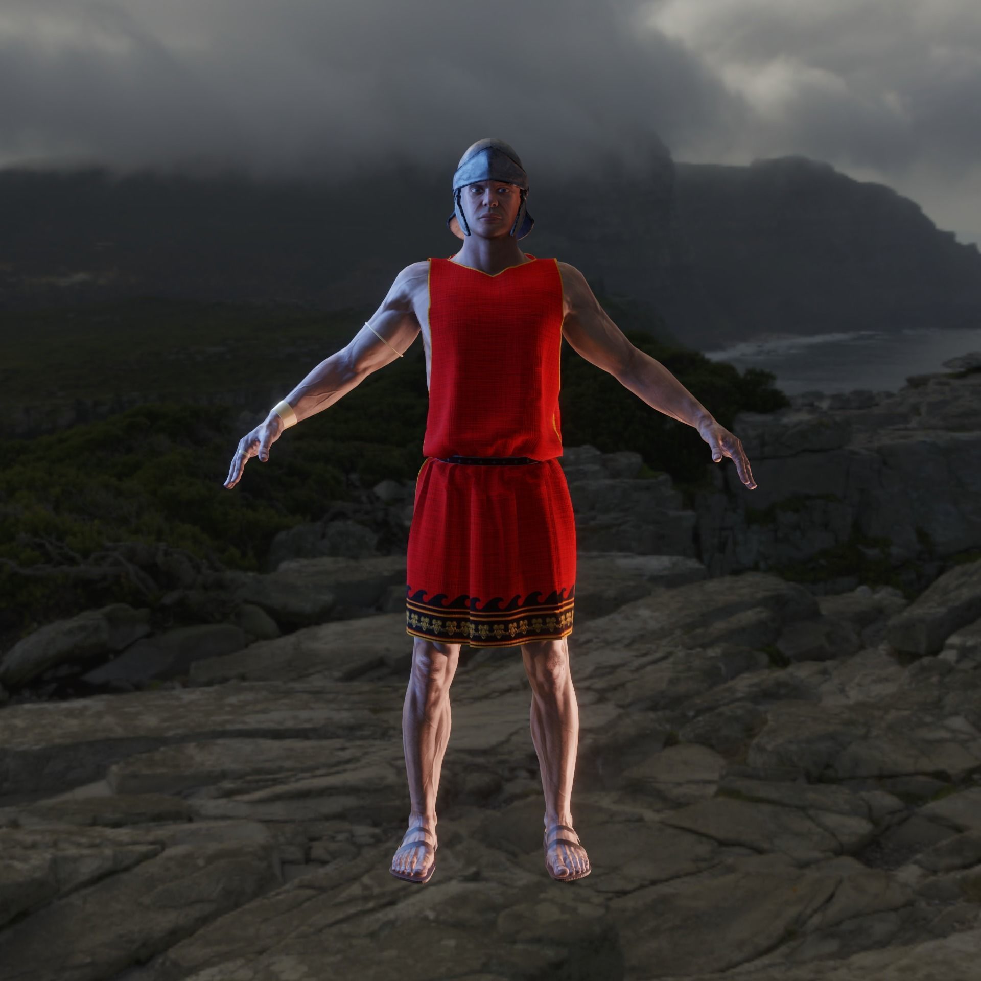 Ancient Roman Character free VR / AR / low-poly 3D model rigged | CGTrader