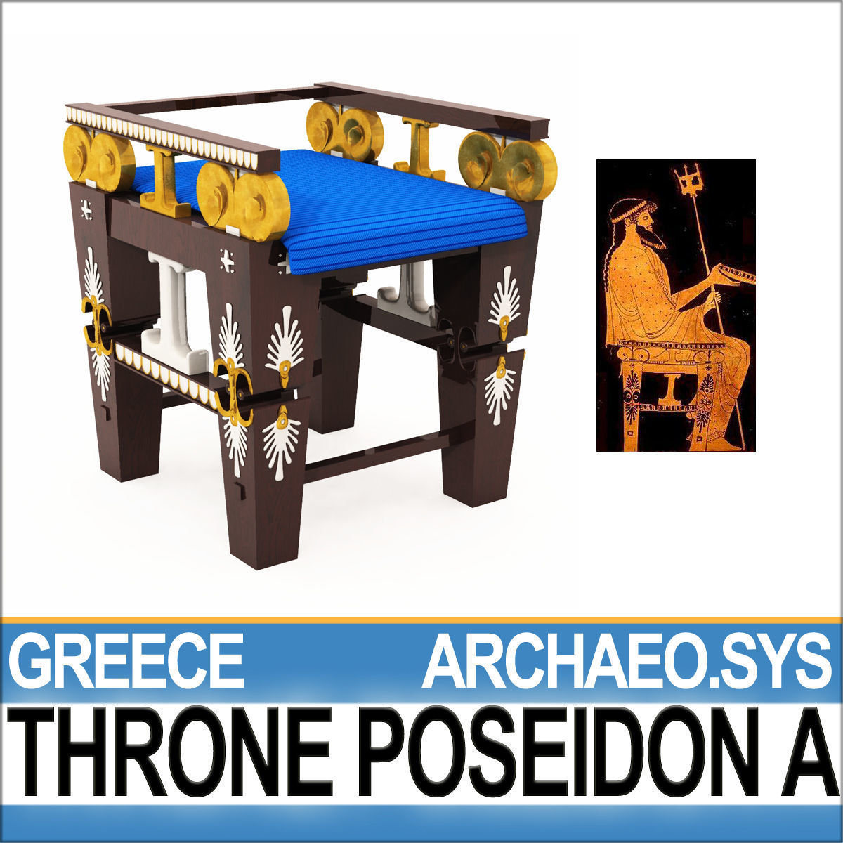 Ancient Greek Throne Poseidon A 3D model | CGTrader