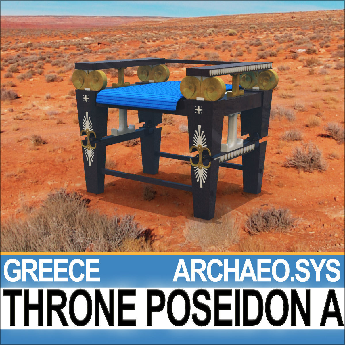 Ancient Greek Throne Poseidon A 3D model | CGTrader