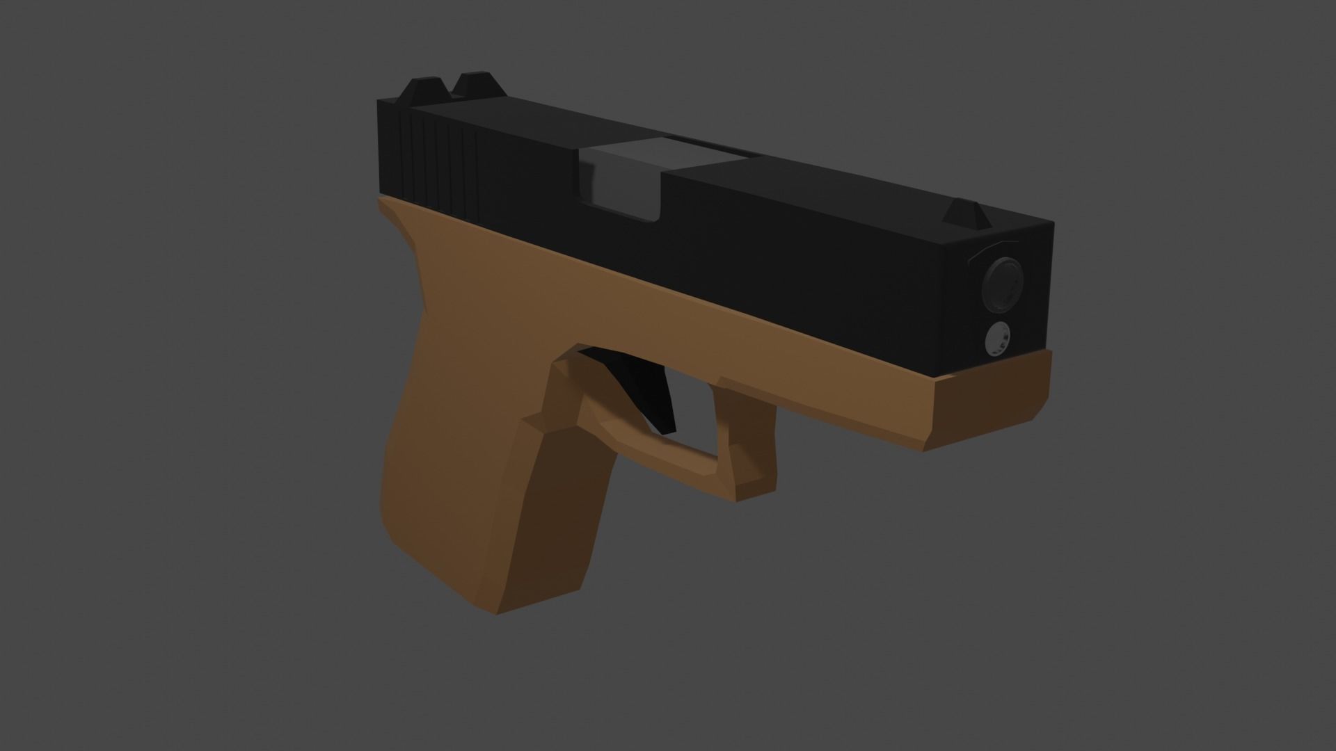 glock 9mm low poly free 3D model | CGTrader