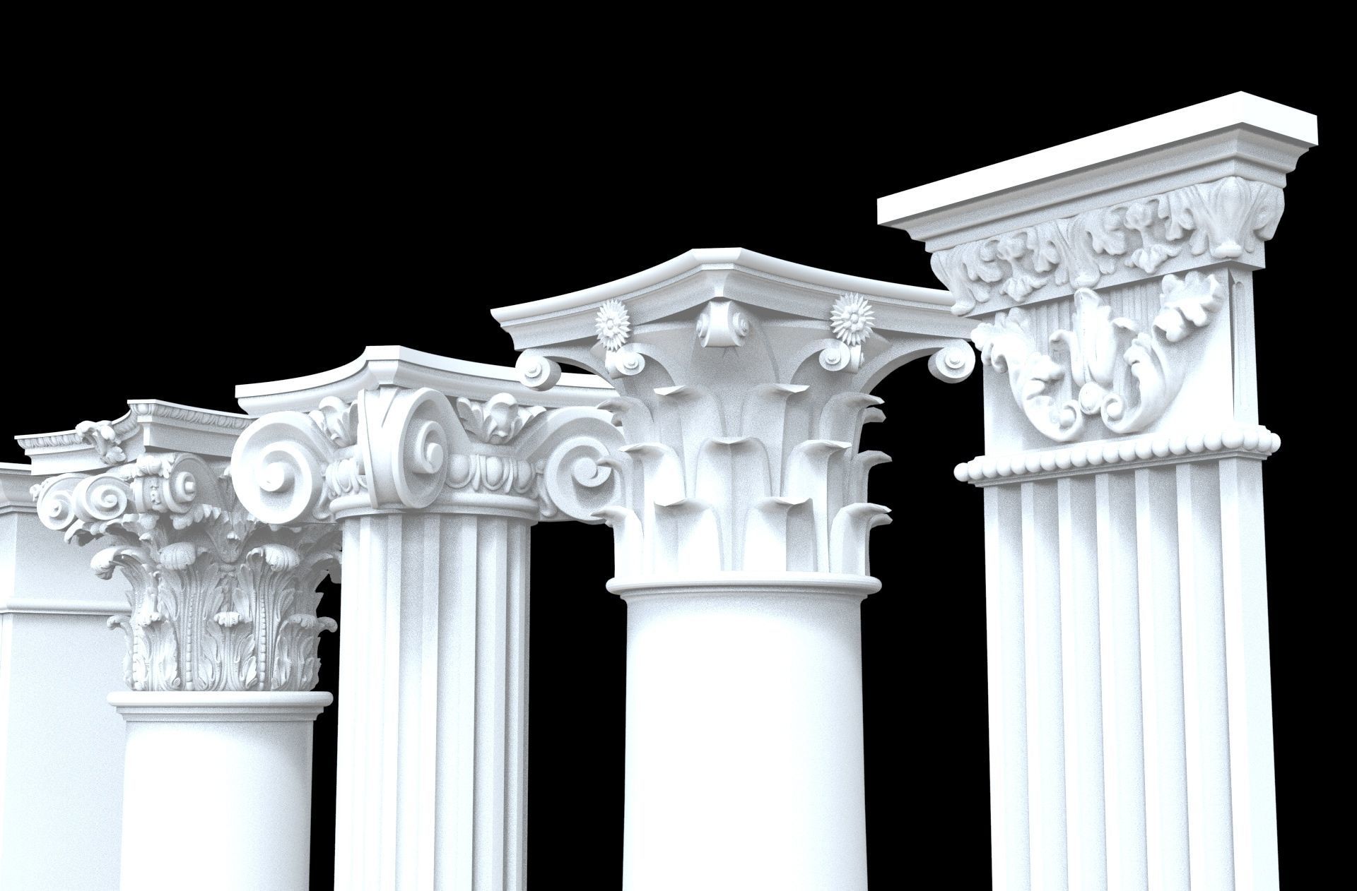 Classical Columns pillar decorate 3d model 3D model | CGTrader