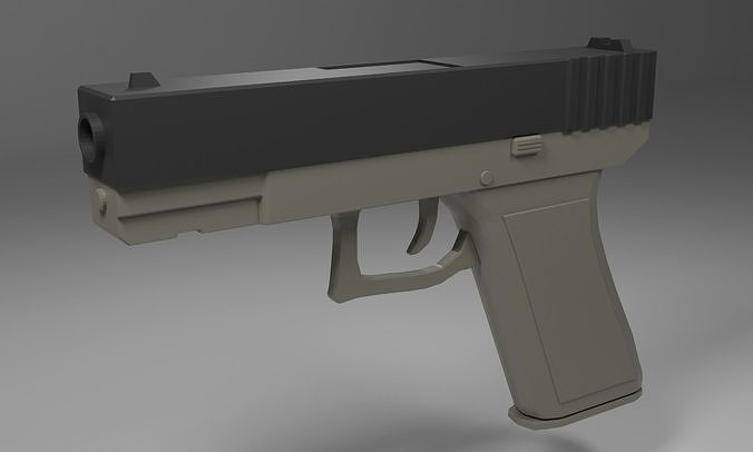 3D model glock 17 pistol VR / AR / low-poly | CGTrader