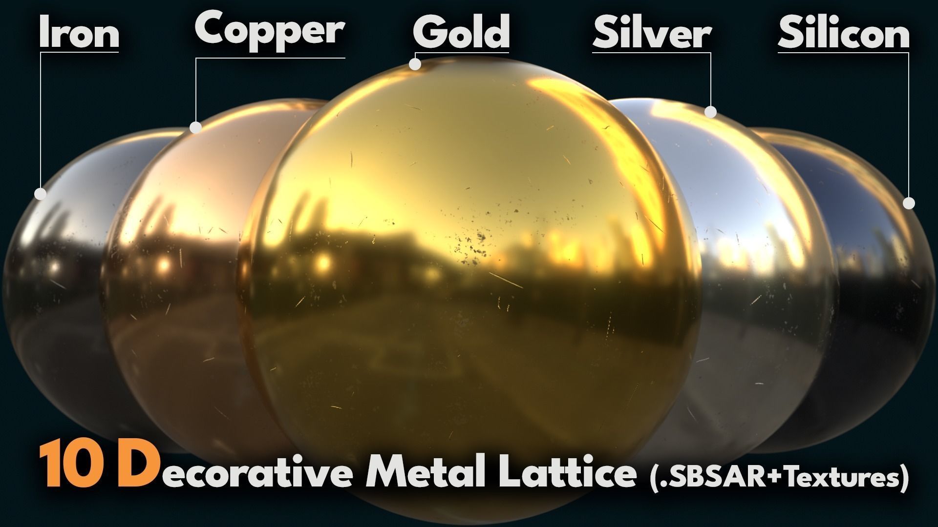 10 Decorative Metal Lattice SBSAR - Textures 3D model | CGTrader