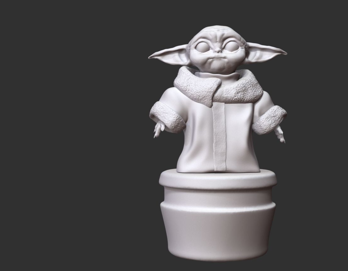 Grogu- 3D print star wars yoda figurine free 3D model 3D printable ...