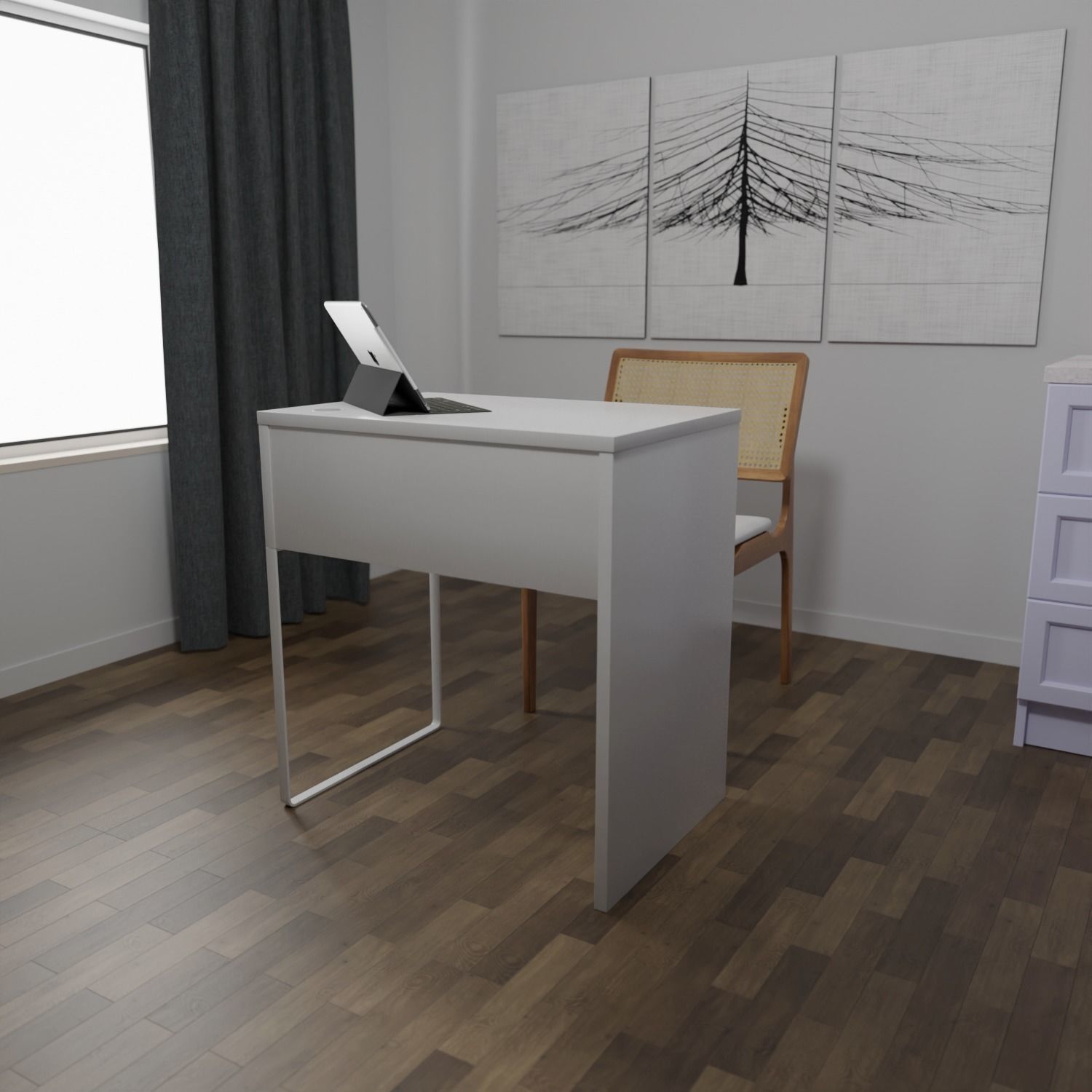 IKEA set one small table and two closets modern minimalism style free 3D model | CGTrader