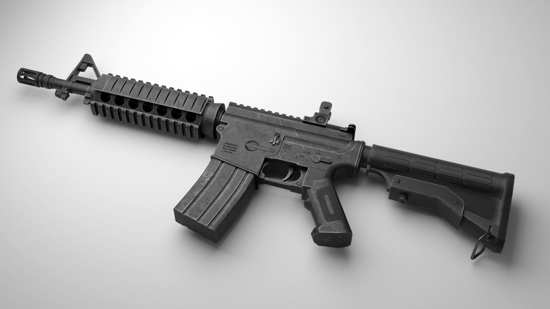 M4A1 Game Ready ar - rifle free 3D model | CGTrader