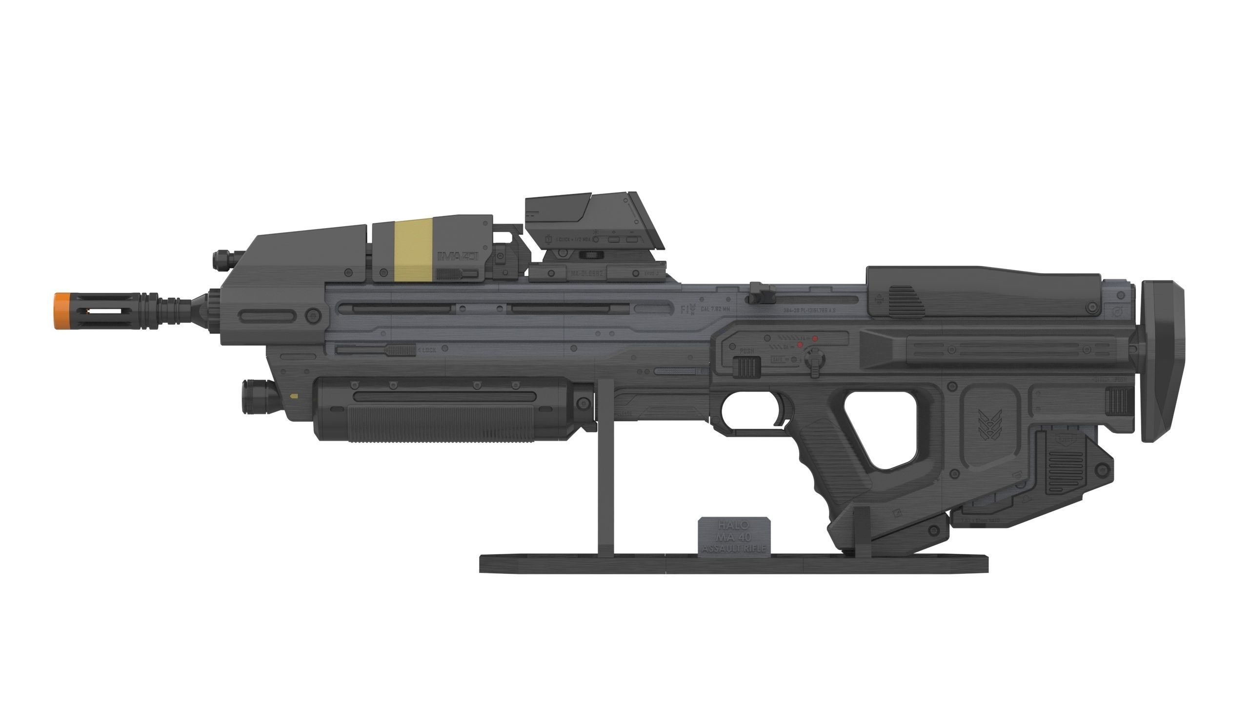 MA40 Blaster - Halo - Printable 3d model - STL files 3D model 3D ...