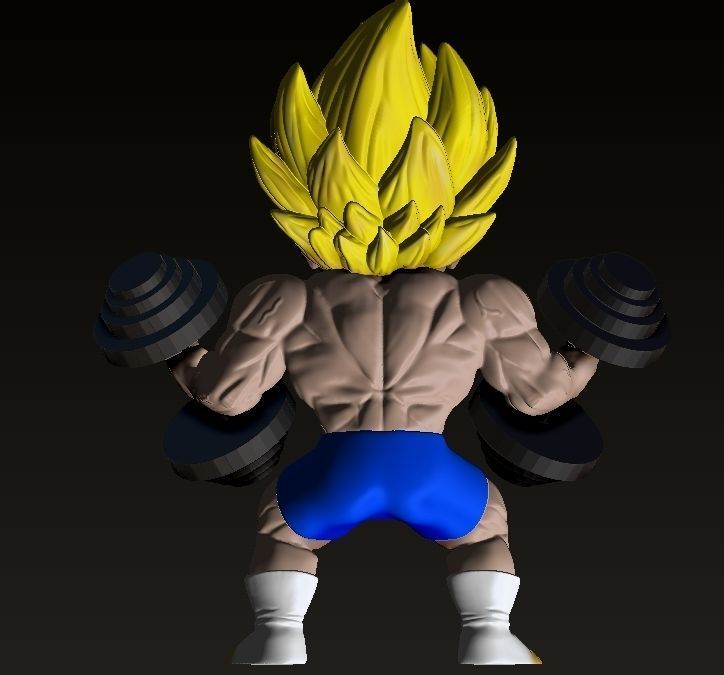 Vegeta Gym chibi 3D model 3D printable | CGTrader