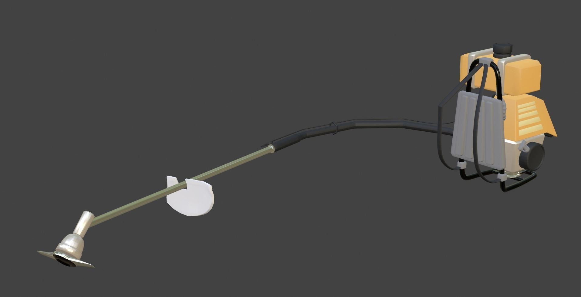 Lawn Mower Grass Cutter Grass Trimmer Mesin Rumput 3D model rigged ...