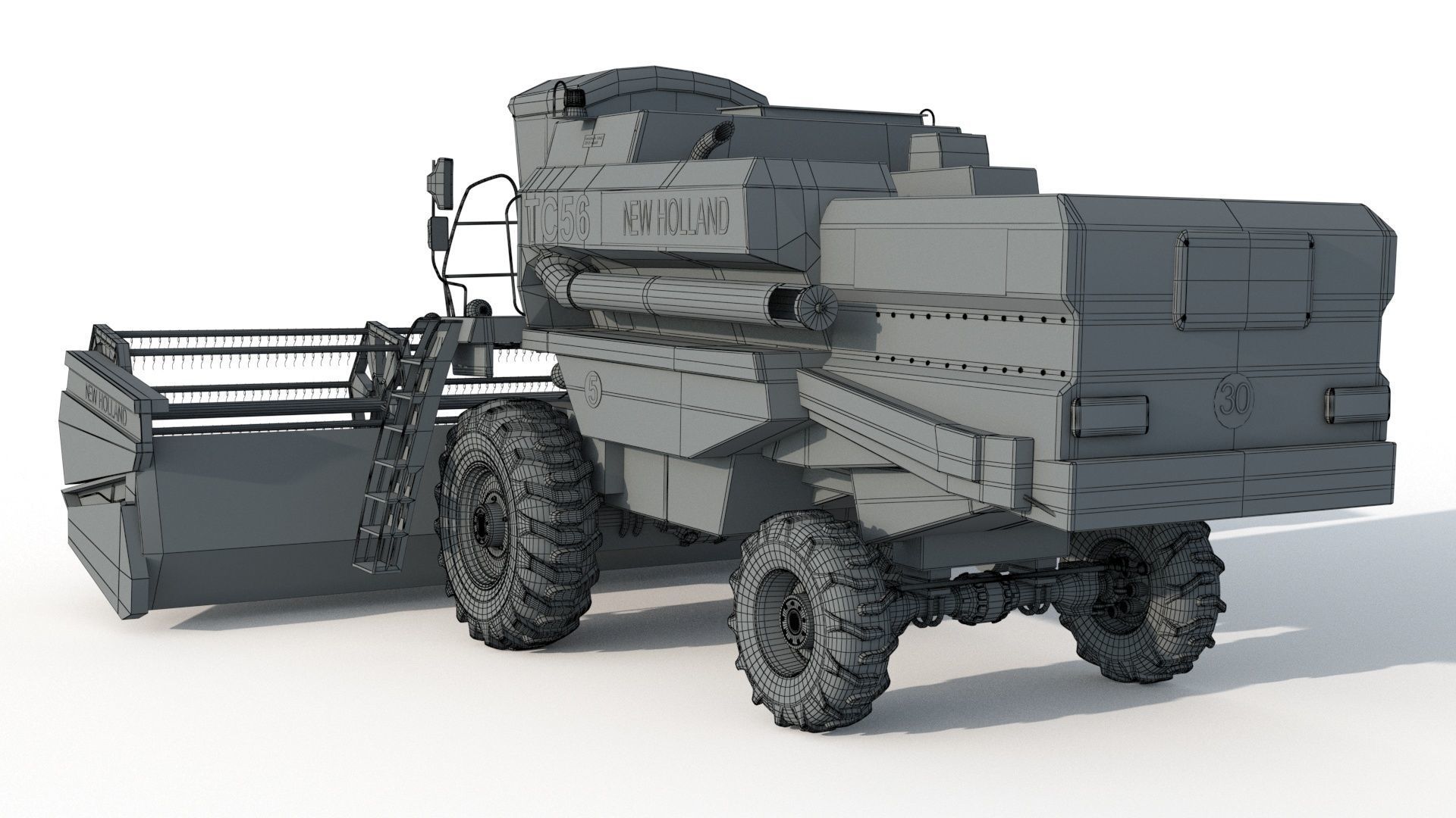 New Holland TC59 Harvester 3D model | CGTrader