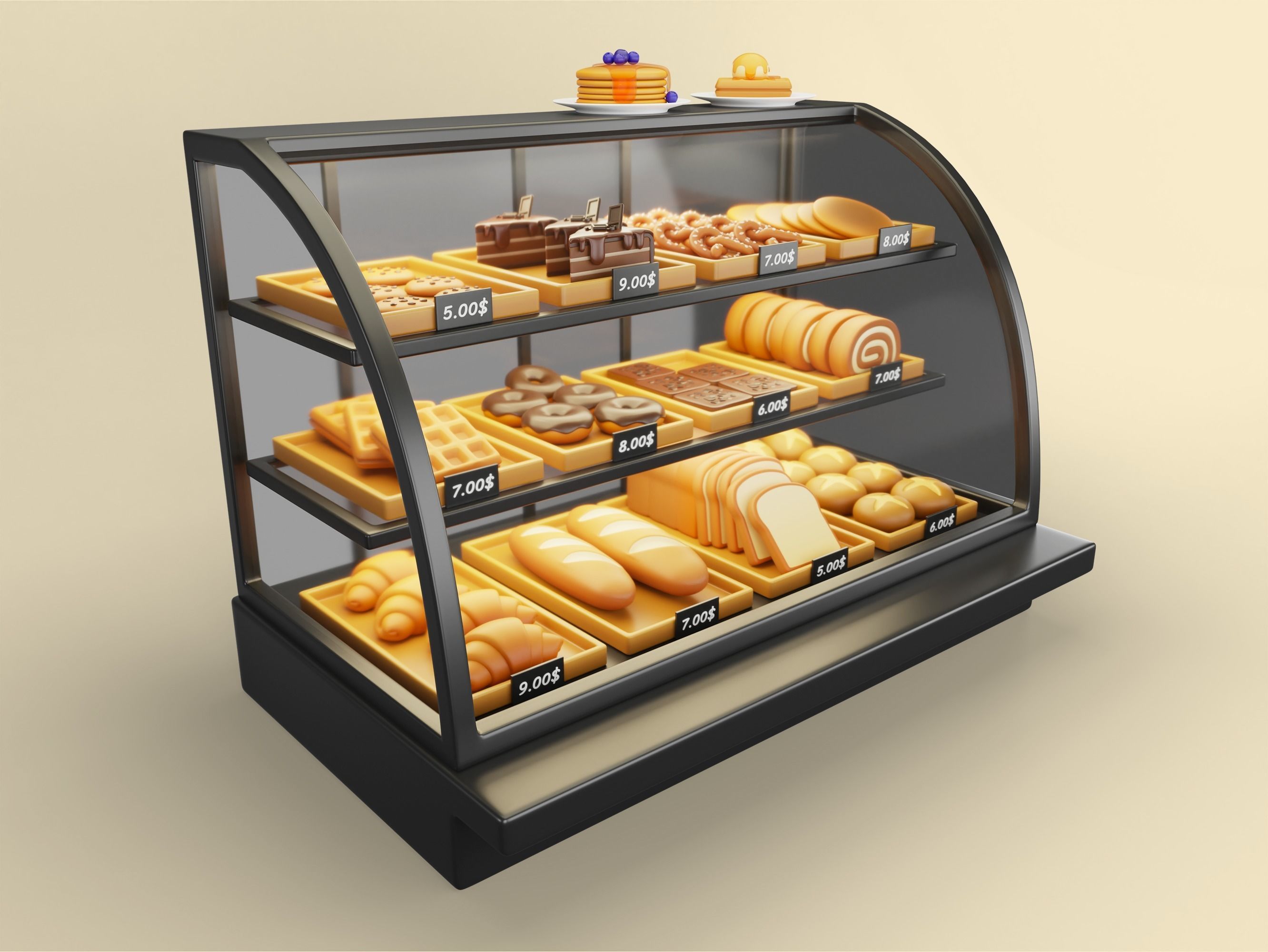 Bakery in Cabinet 3D model | CGTrader