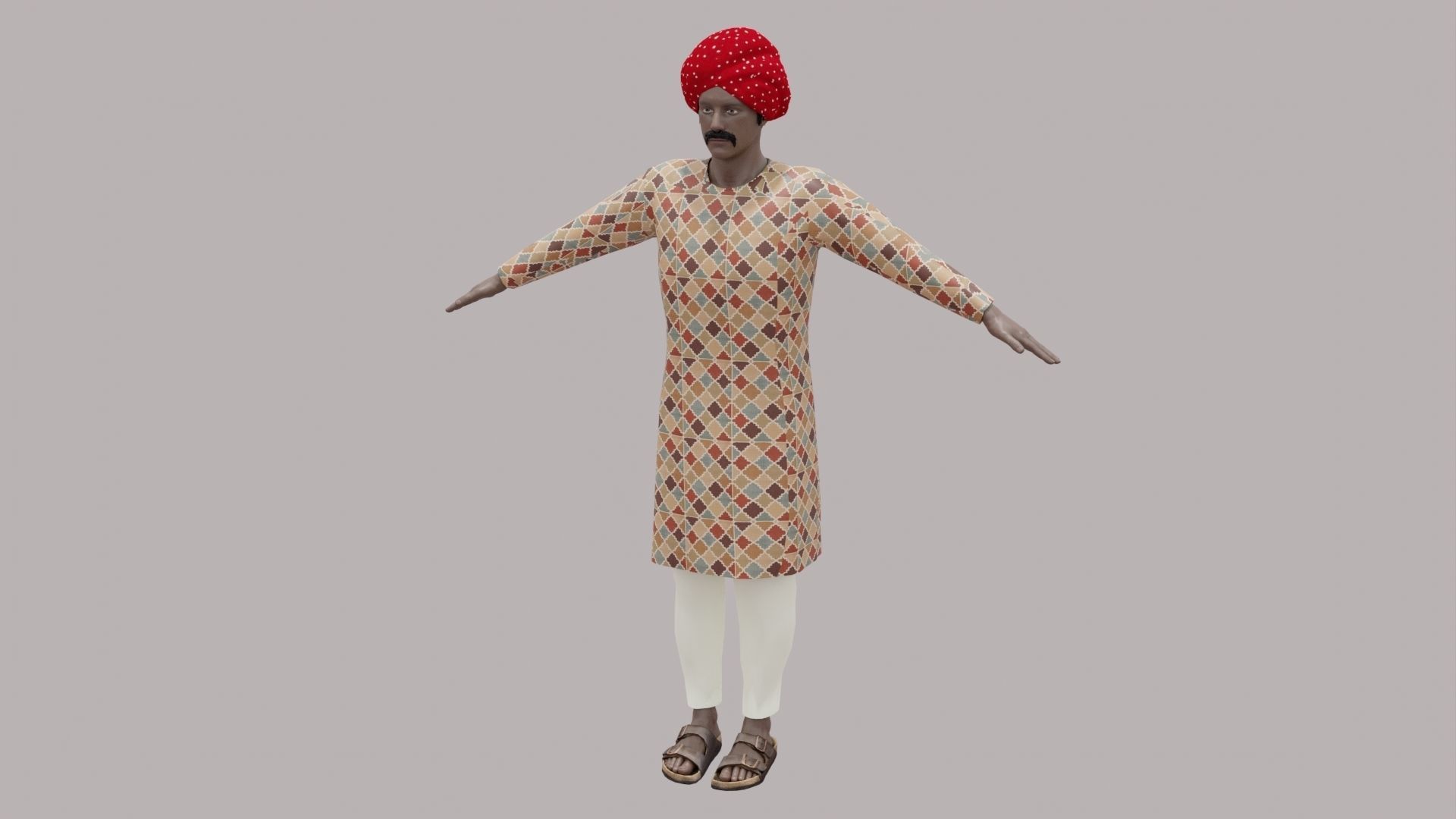 3D model Rajasthani Male Character 1 VR / AR / low-poly | CGTrader