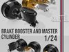 Set of 3 brake boosters with interchangeable master cylinders 3D model ...