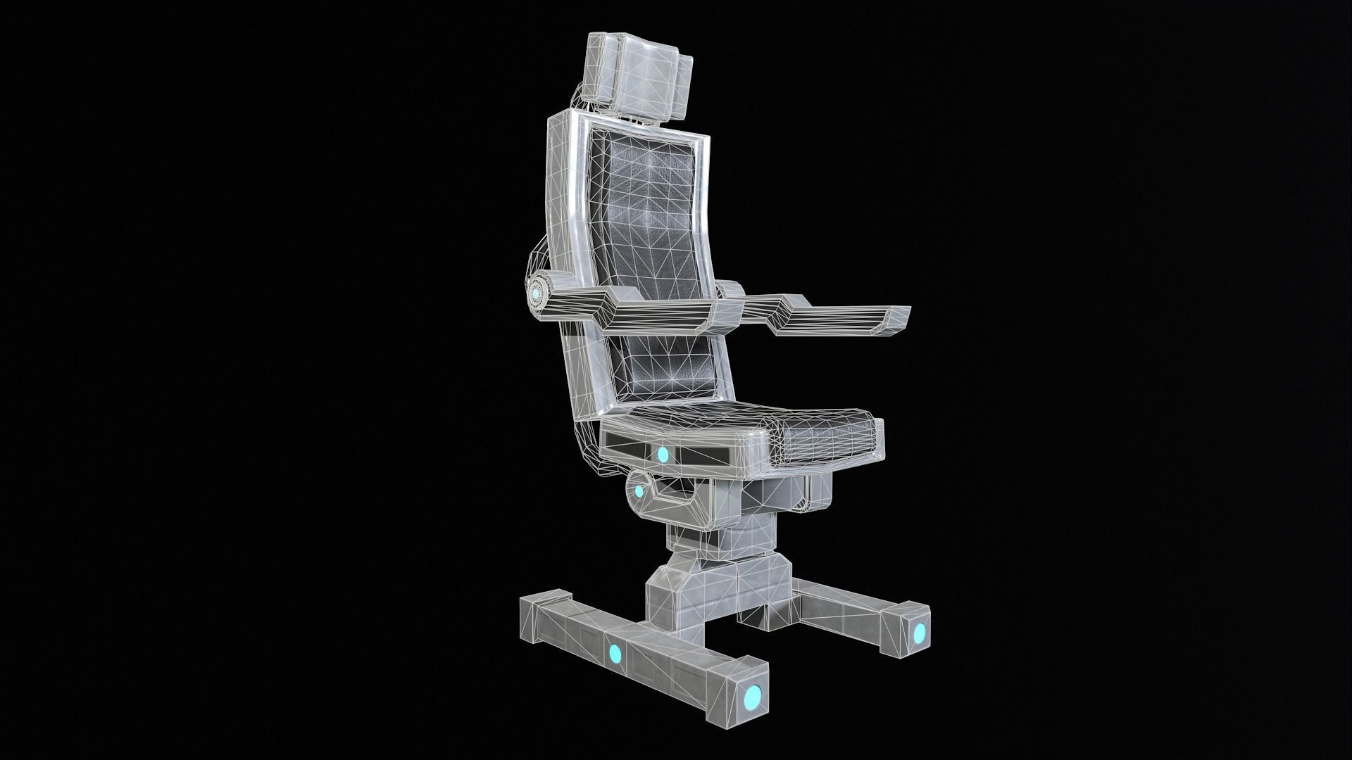 3D model Sci-Fi futuristic Chair type 2 VR / AR / low-poly | CGTrader