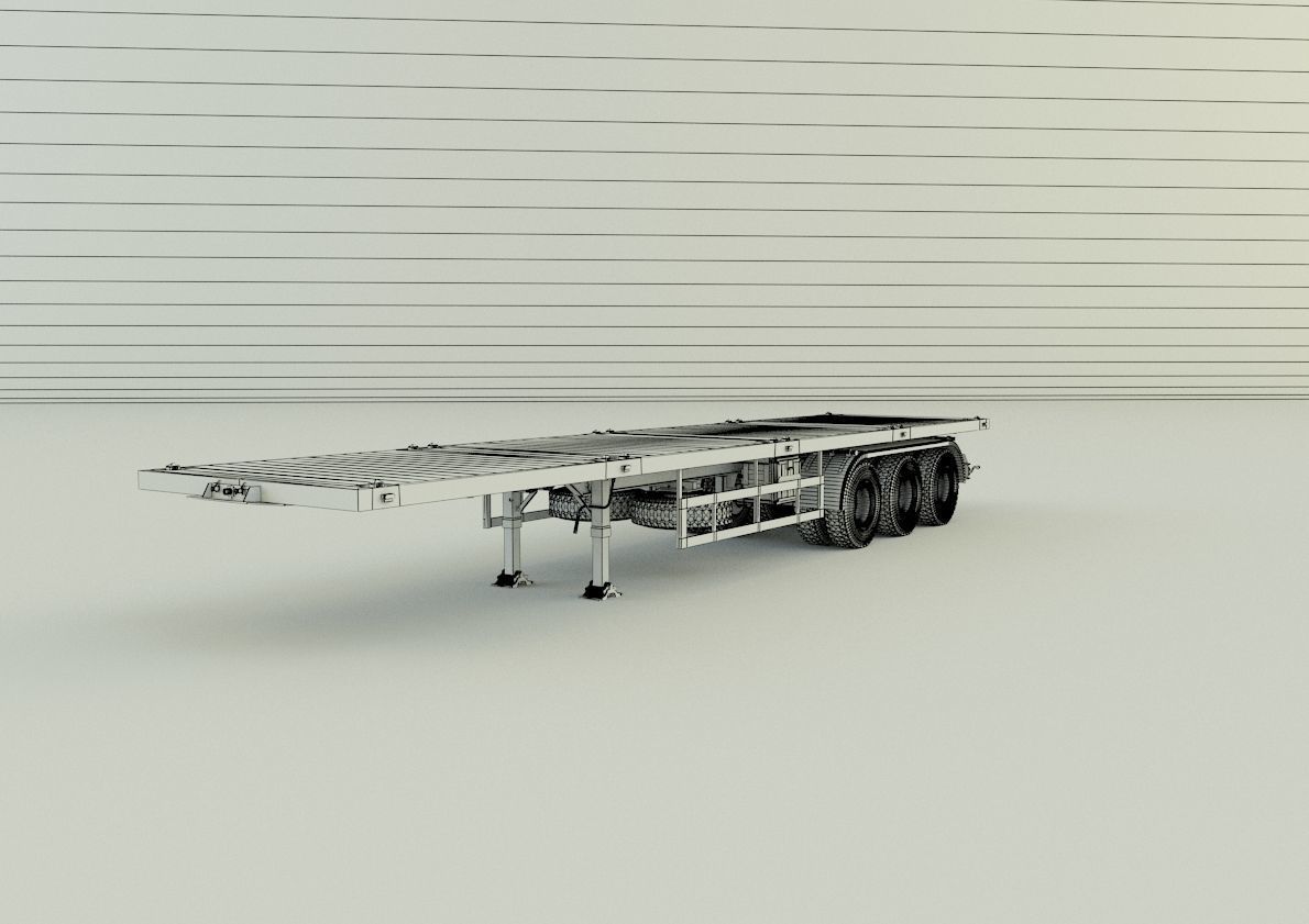 military trailer 3D model | CGTrader