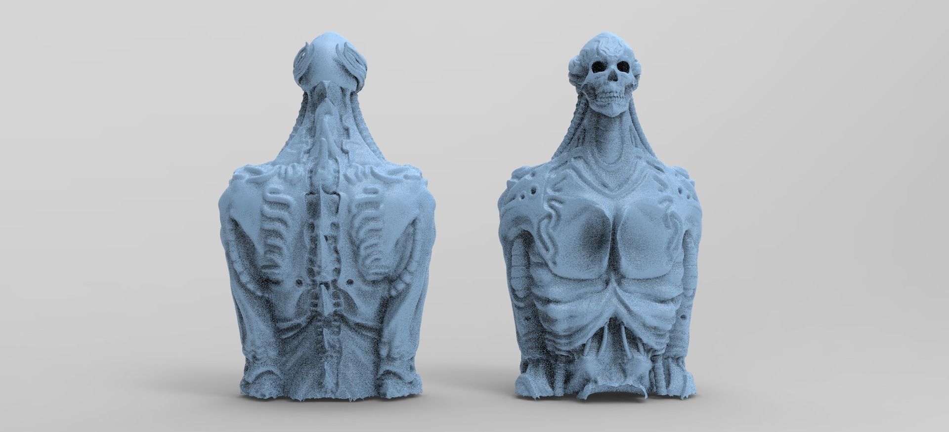 Alien organic Robot statue 1 3D model | CGTrader