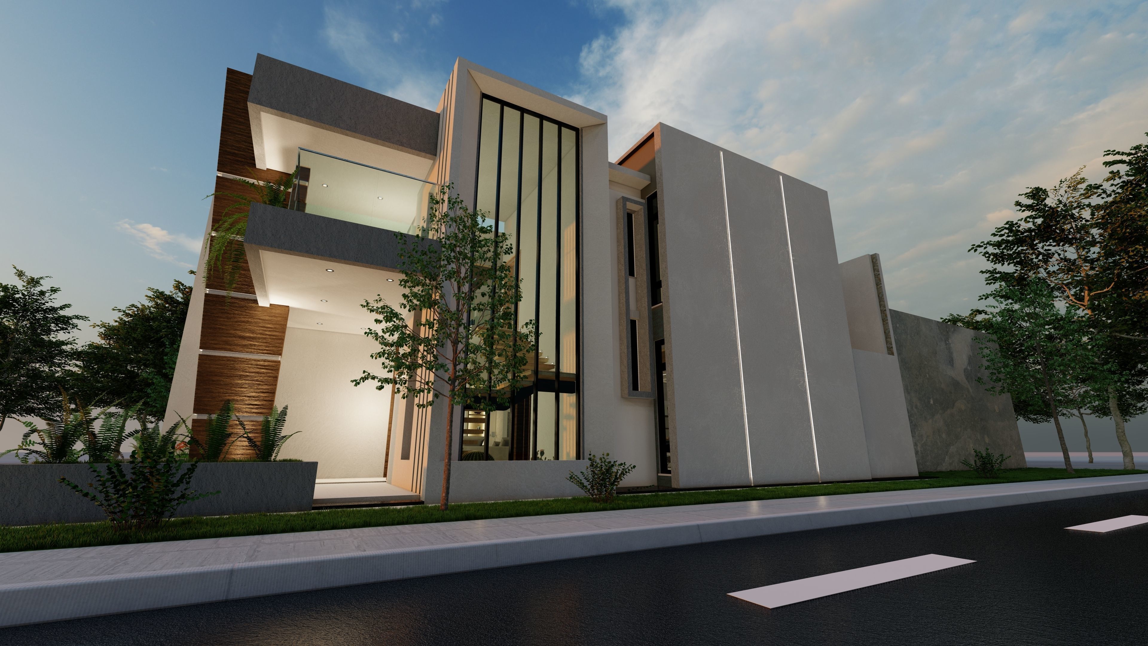 3D model BEAUTIFUL MODERN HOUSE DESIGN four rooms VR / AR / low-poly ...