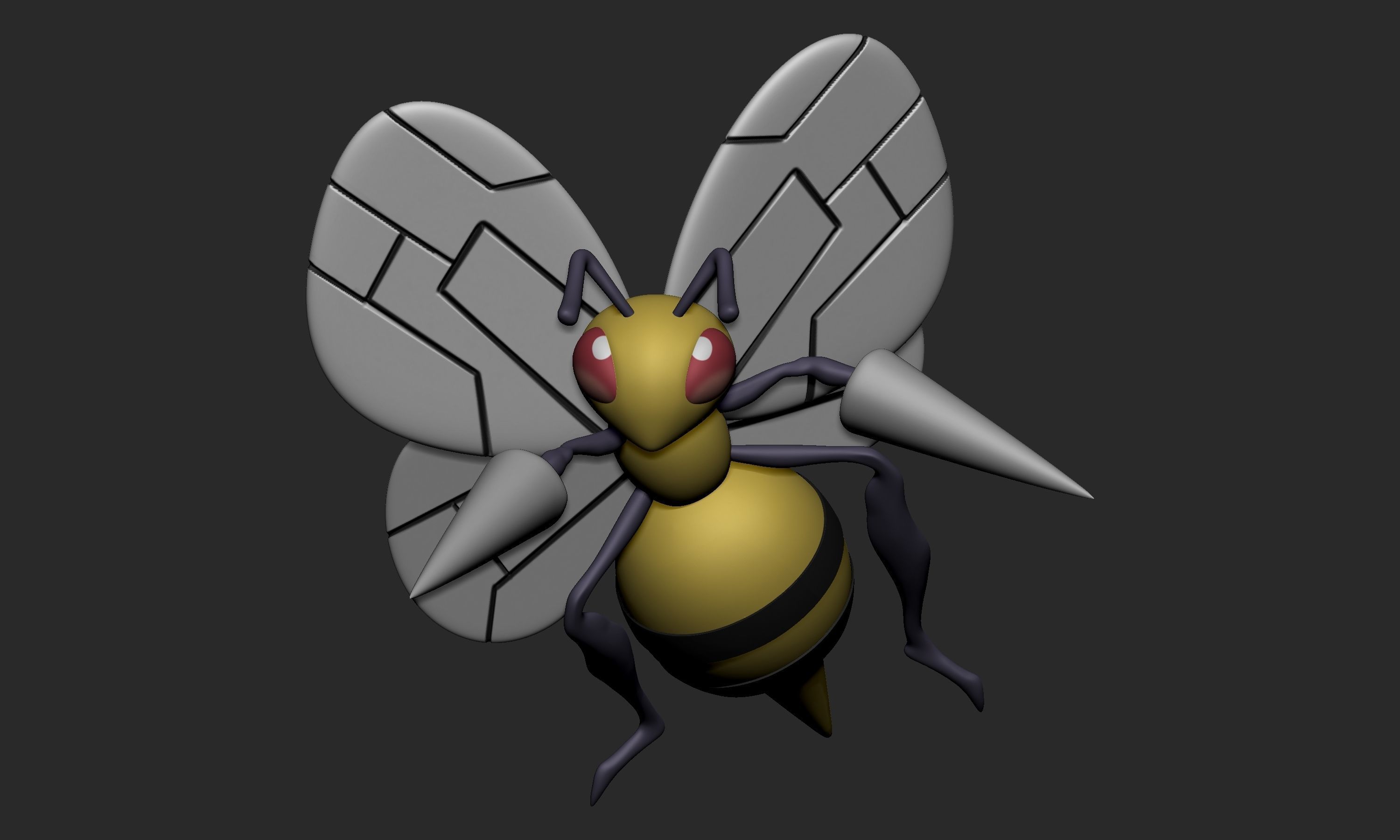 Pokemon - Beedrill with 2 poses 3D model 3D printable | CGTrader