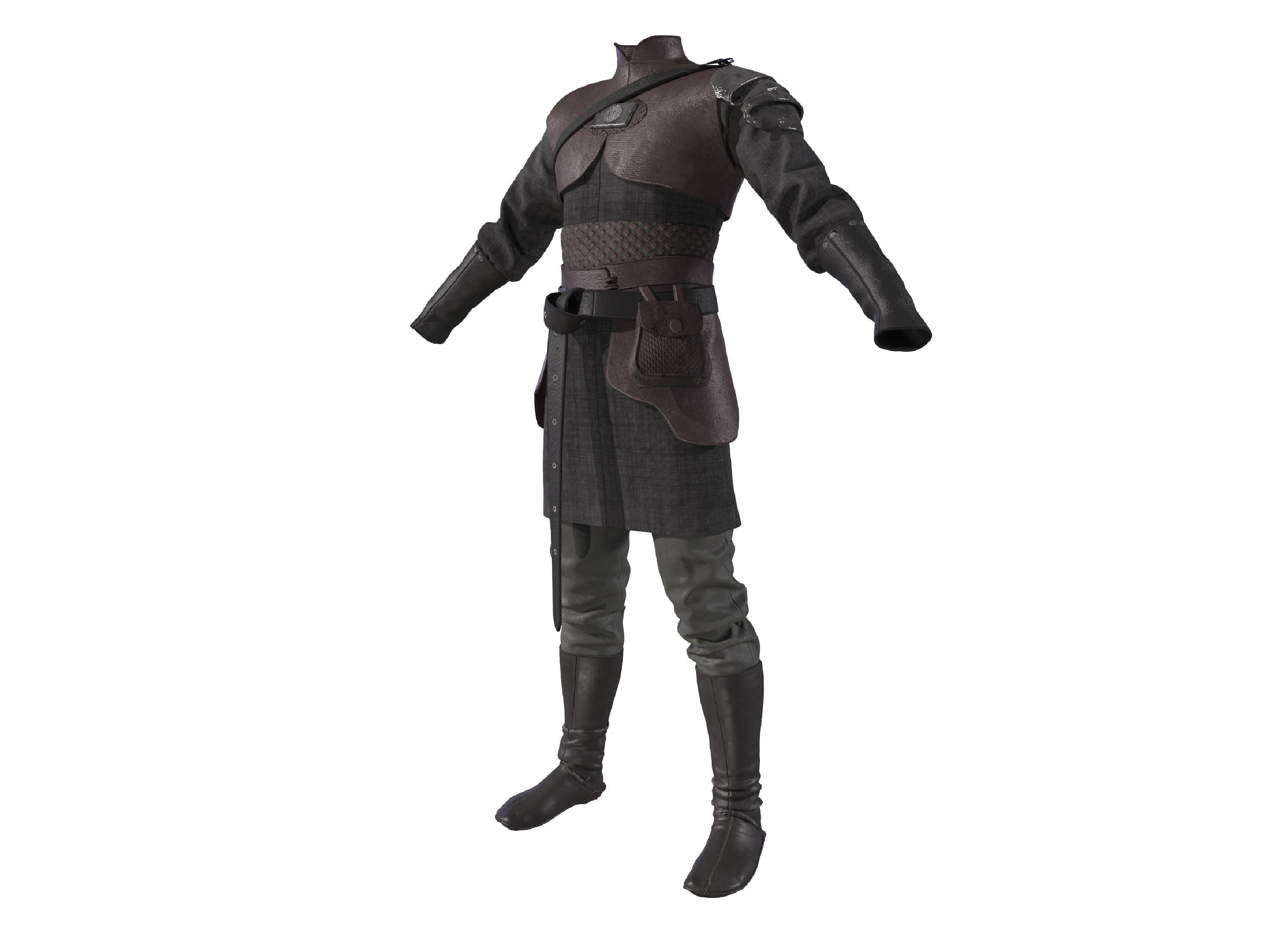 Medieval renaissance knight clothes Warrior armor 3D model | CGTrader