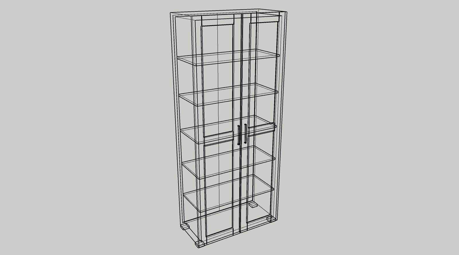 Glass Bookcase free 3D model | CGTrader