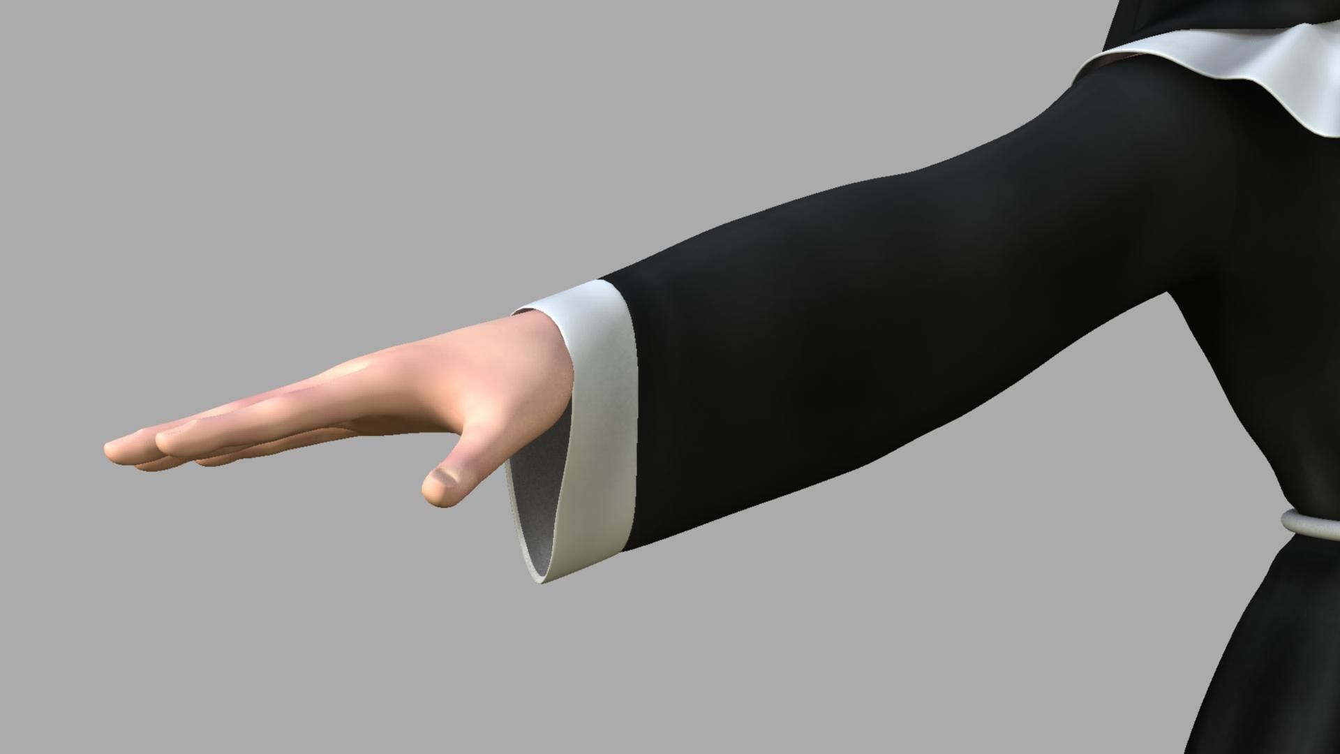 Christian nun 3D model | CGTrader
