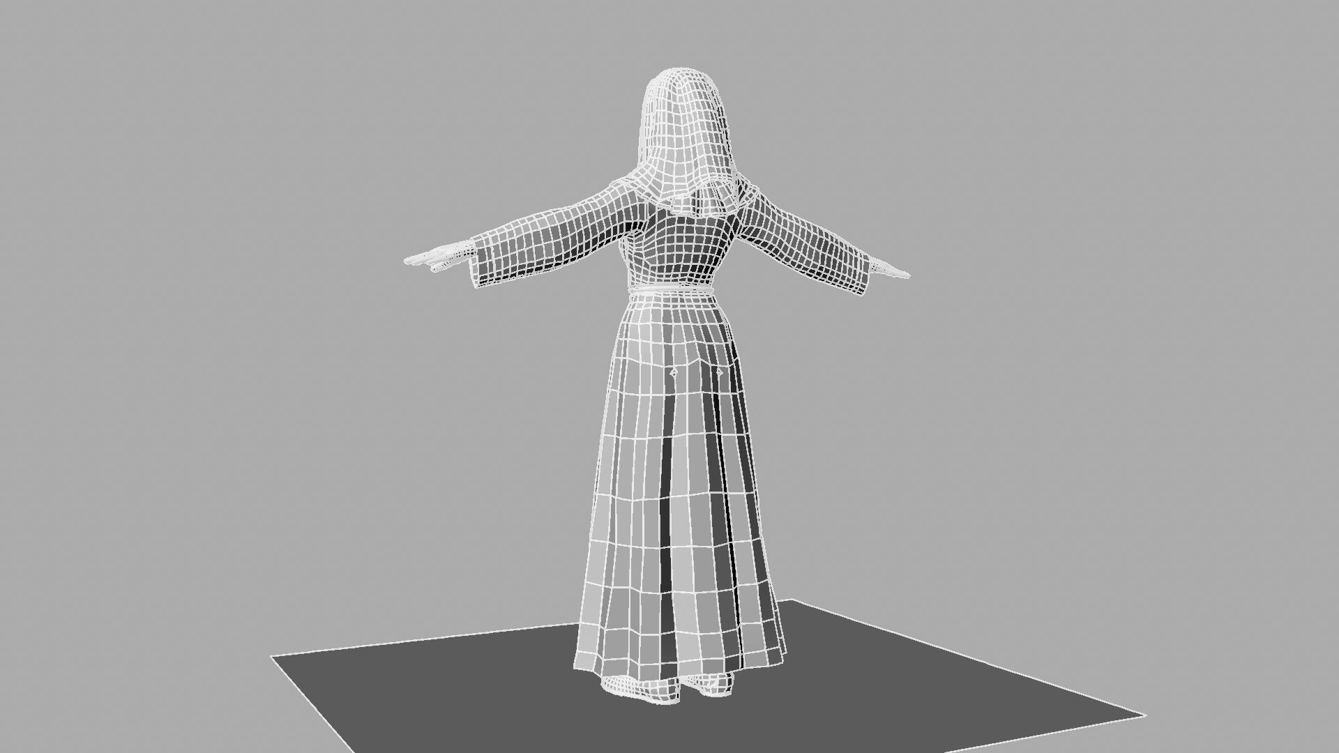 Christian nun 3D model | CGTrader
