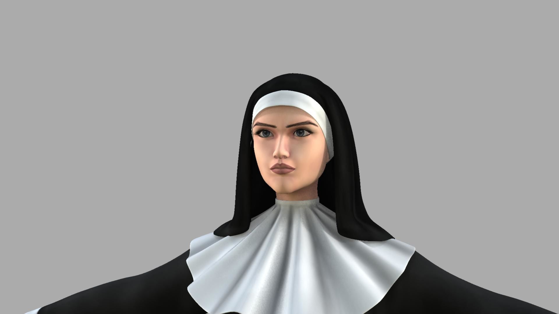 Christian nun 3D model | CGTrader