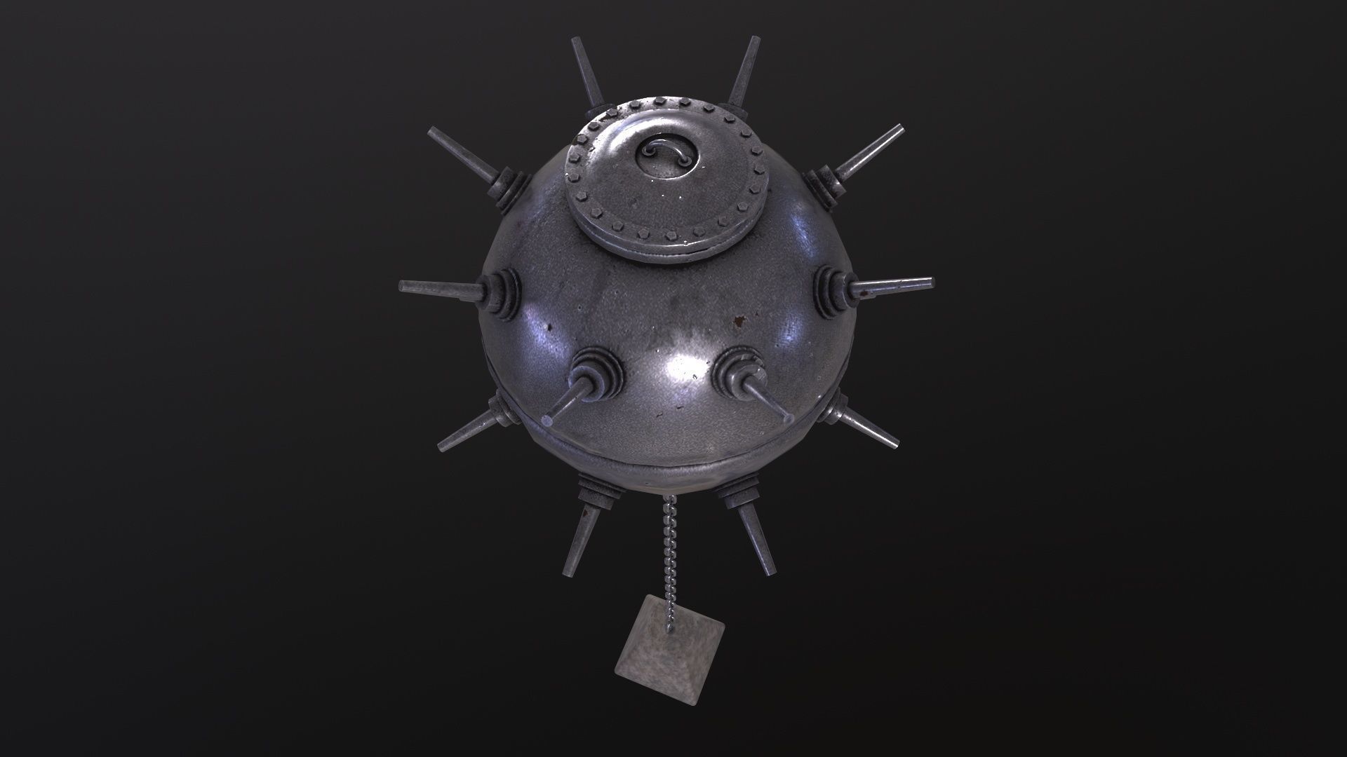 3D model Metal Naval Mine 3D Model VR / AR / low-poly | CGTrader